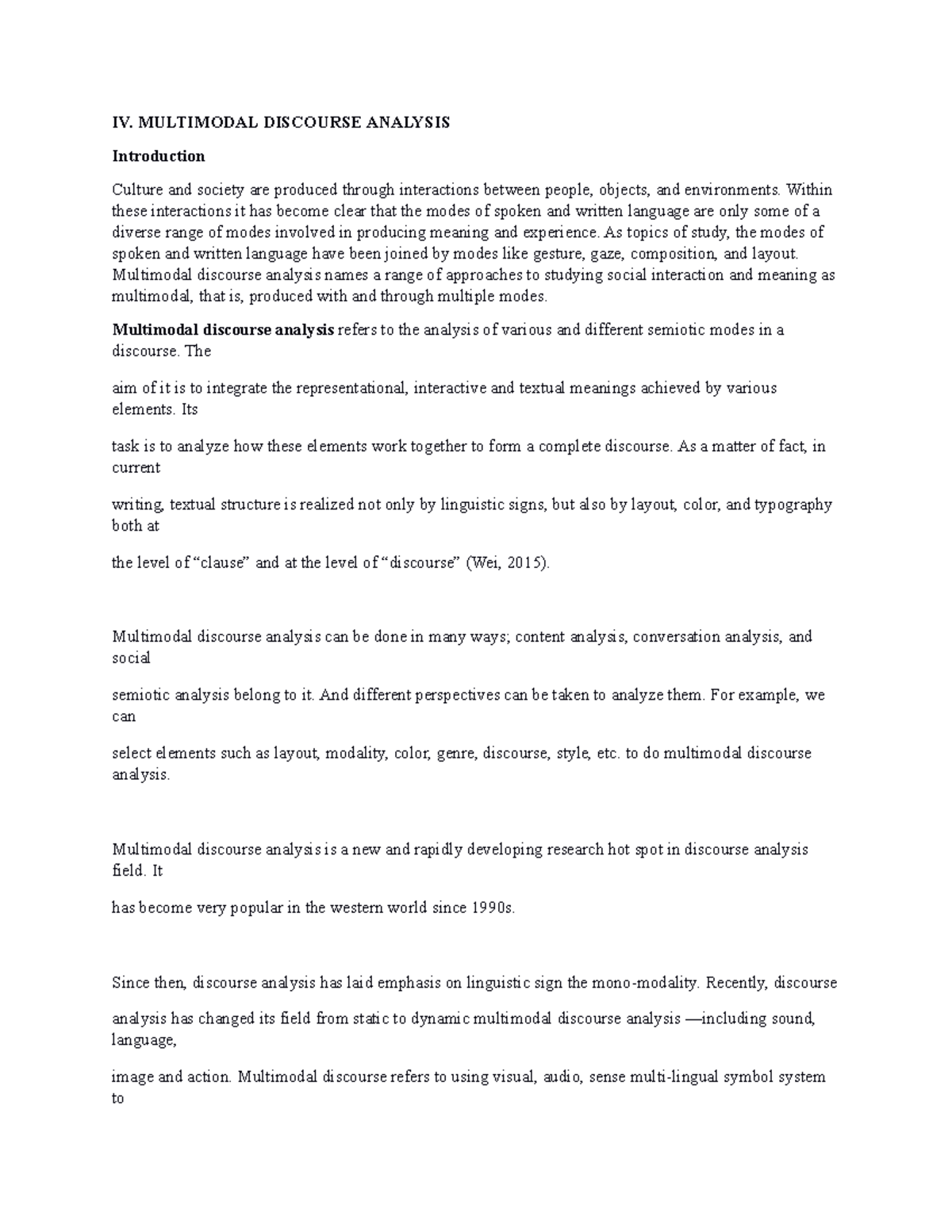 Multimodal Communication 6 - IV. MULTIMODAL DISCOURSE ANALYSIS ...