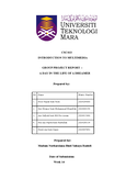 Intelligent System Engineering - CS259 - UiTM - Studocu