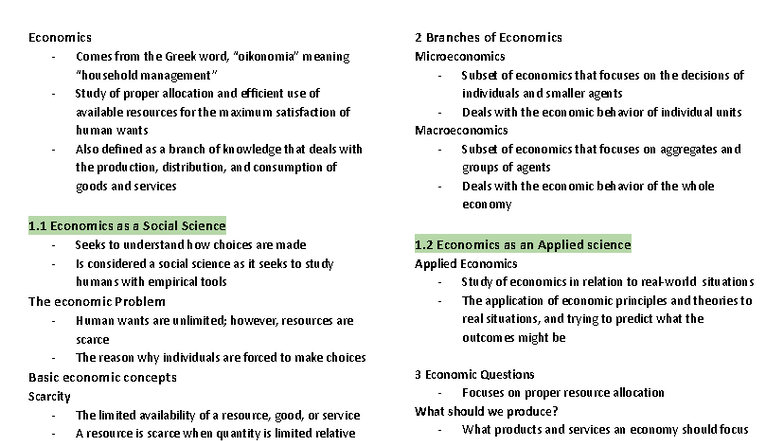 ECON - econo - Economics - Comes from the Greek word, “oikonomia ...