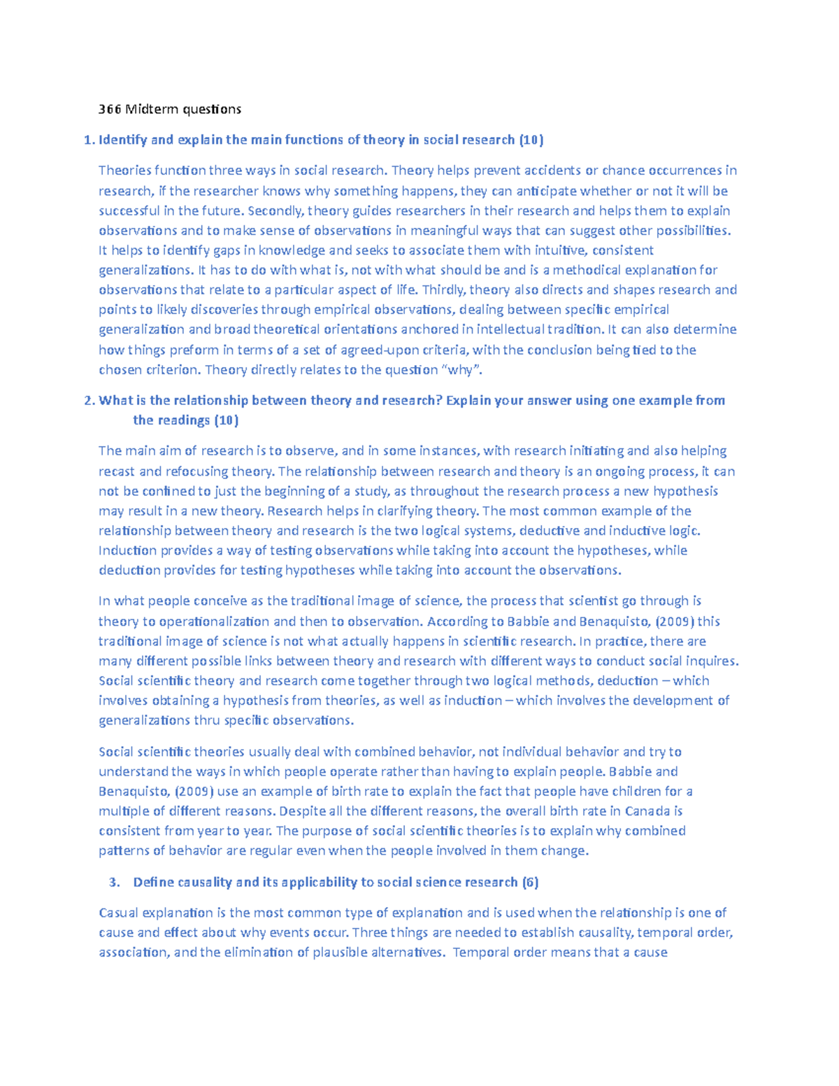 SOSC 366 Midterm Study Guide: Key Concepts & Questions - Studocu