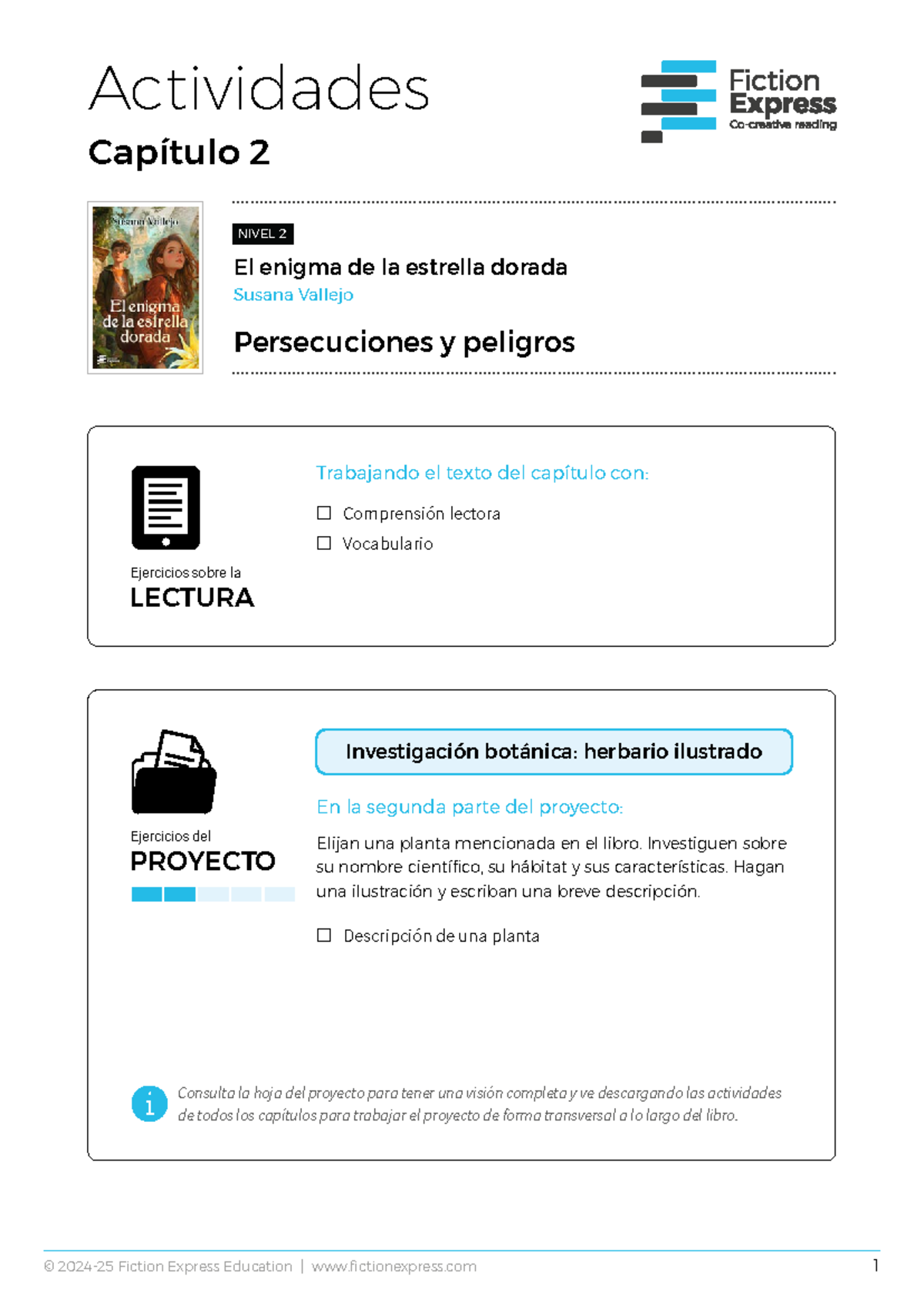 Actividades Nivel 2: El Enigma de la Estrella Dorada - Capítulo 2 - Studocu