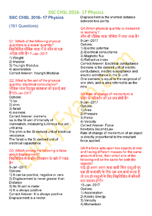 Study Material Class XI PHY 2022-23 - KENDRIYA VIDYALAYA SANGATHAN CHENNAI REGION STUDY MATERIAL ...