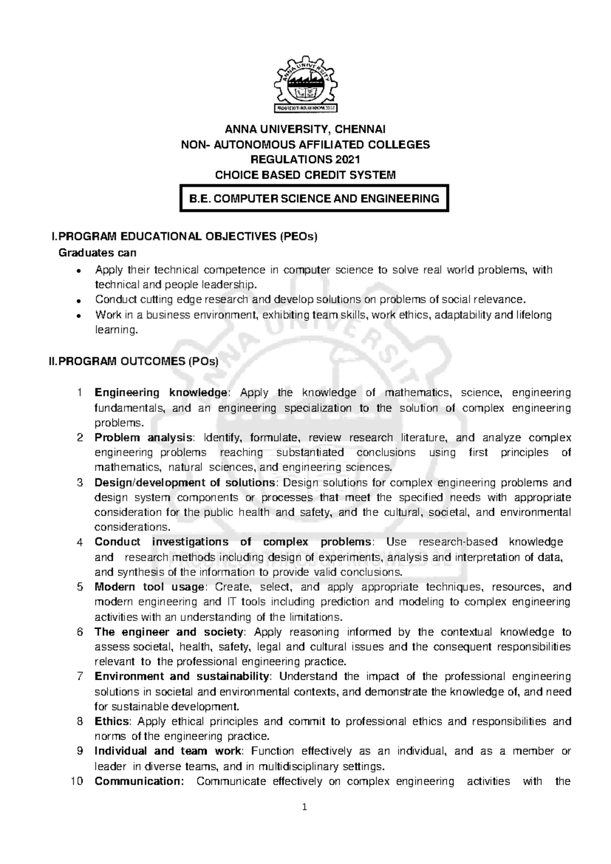 2021 Syllabus CSE- 1,2 SEM - ANNA UNIVERSITY, CHENNAI NON - AUTONOMOUS ...