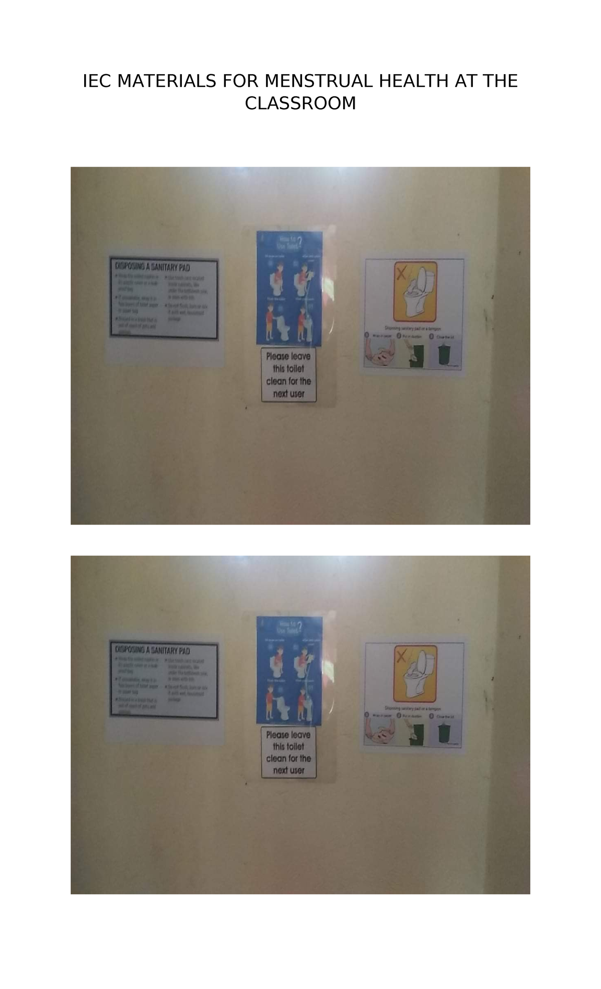 IEC Materials FOR Menstrual Health AT THE Classroom - EsP8PB-Ib-1.3 ...