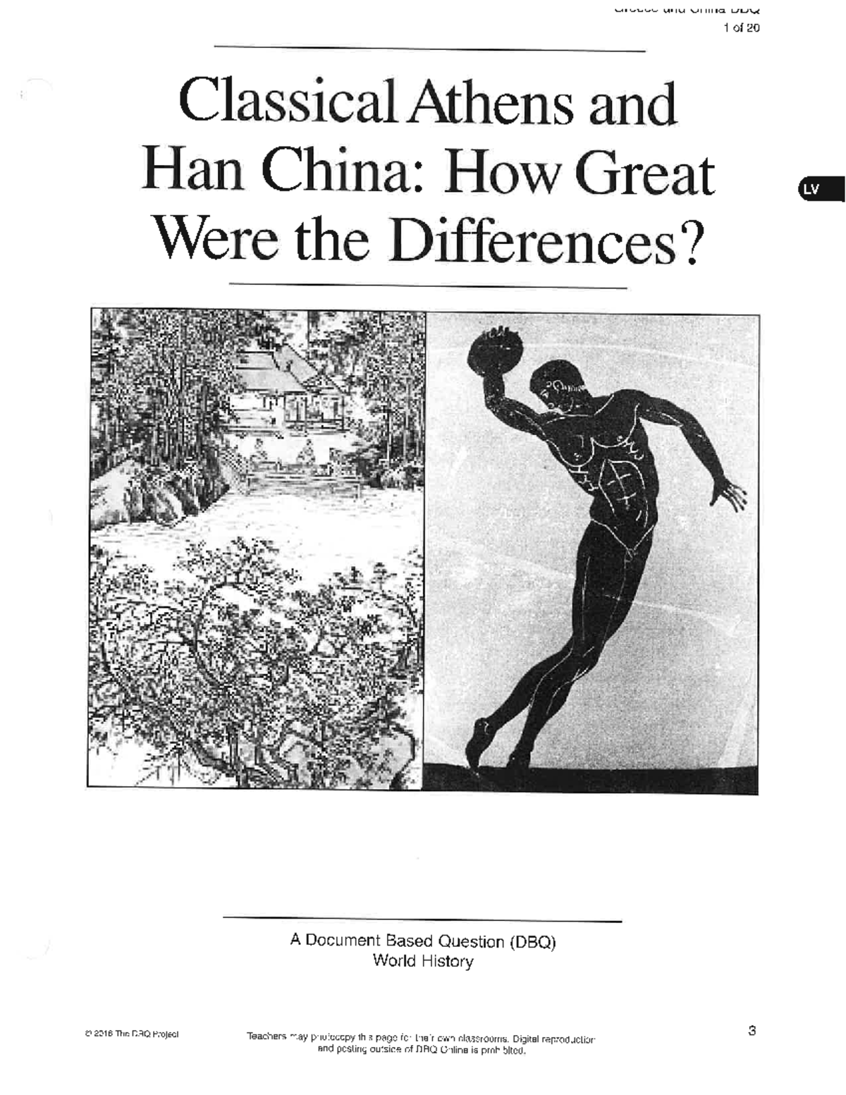Classical Athens vs. Han China: A DBQ Analysis (WHDBQ 1) - Studocu
