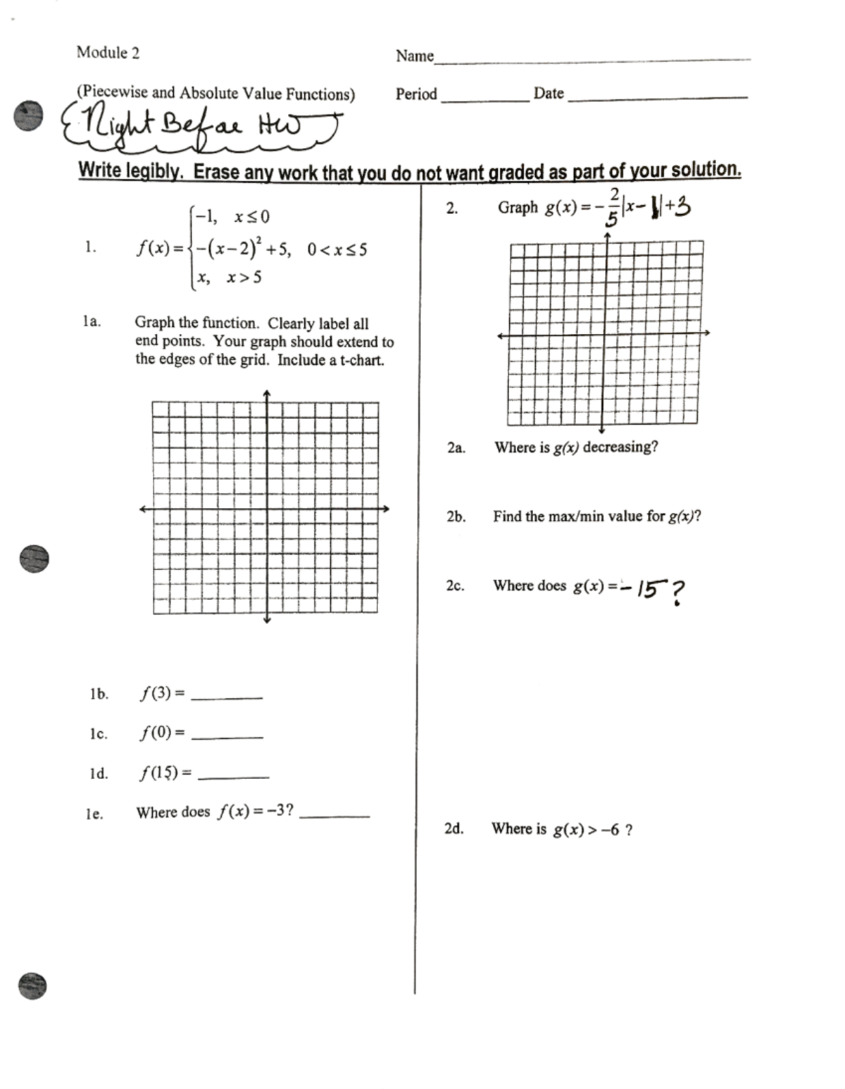 Module 2 Quiz Practice: Piecewise & Absolute Value Functions - Studocu