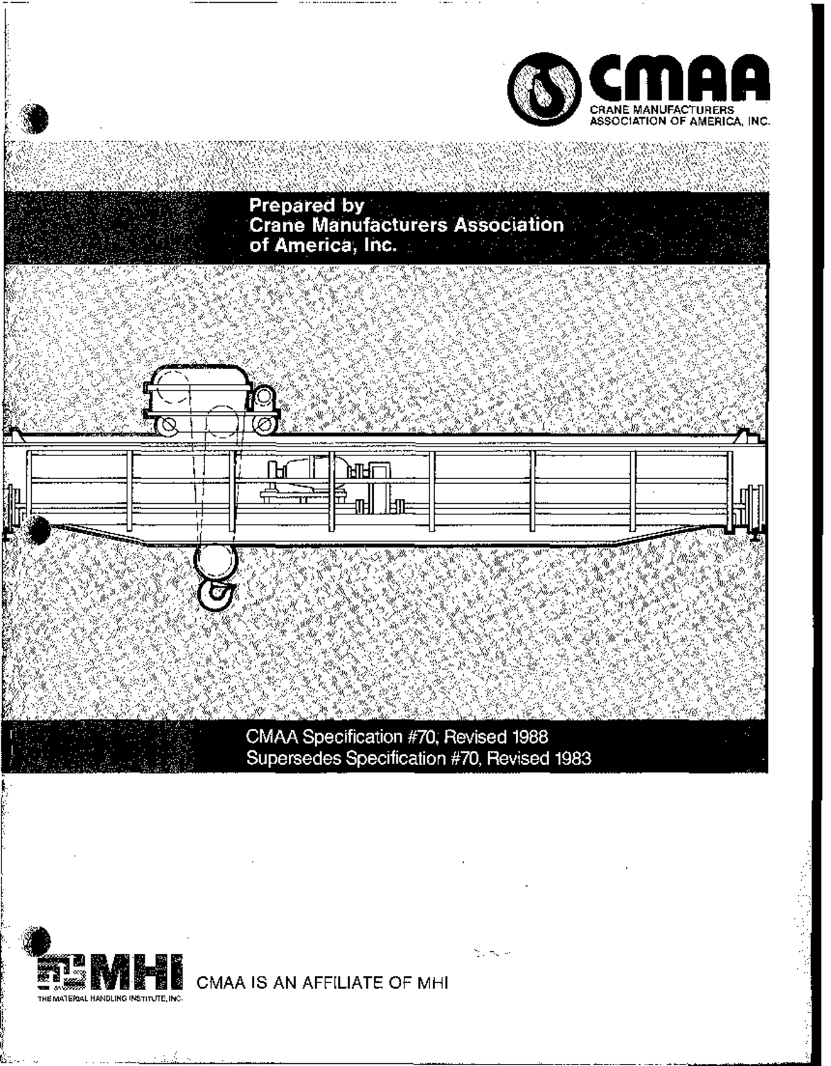 CMAA 70 - Specifications for Electric Overhead Traveling Cranes - Studocu