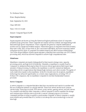 [Solved] What characteristics are common among operating systems List - Introduction to Computer ...