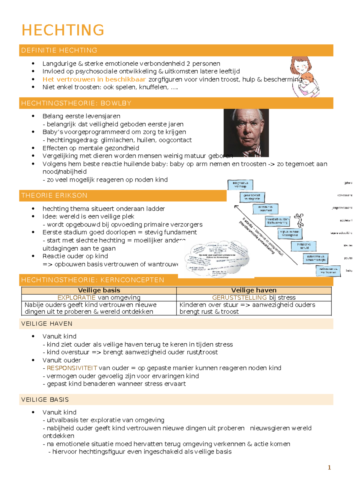 Samenvatting Practicum Hechting: Theorieën en Toepassingen - Studocu
