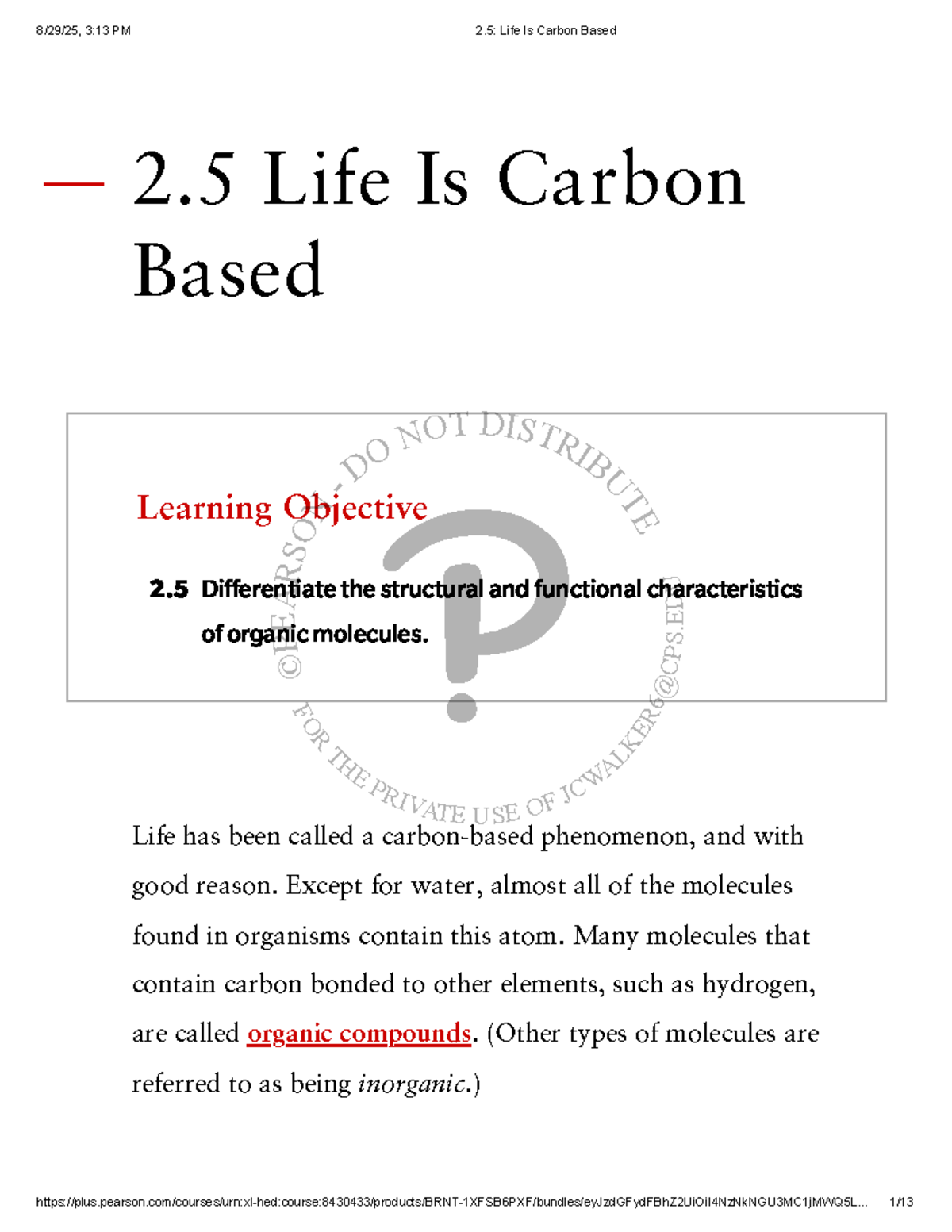 Organic Molecules and Their Carbon-Based Framework: Ch. 2.5 - Studocu