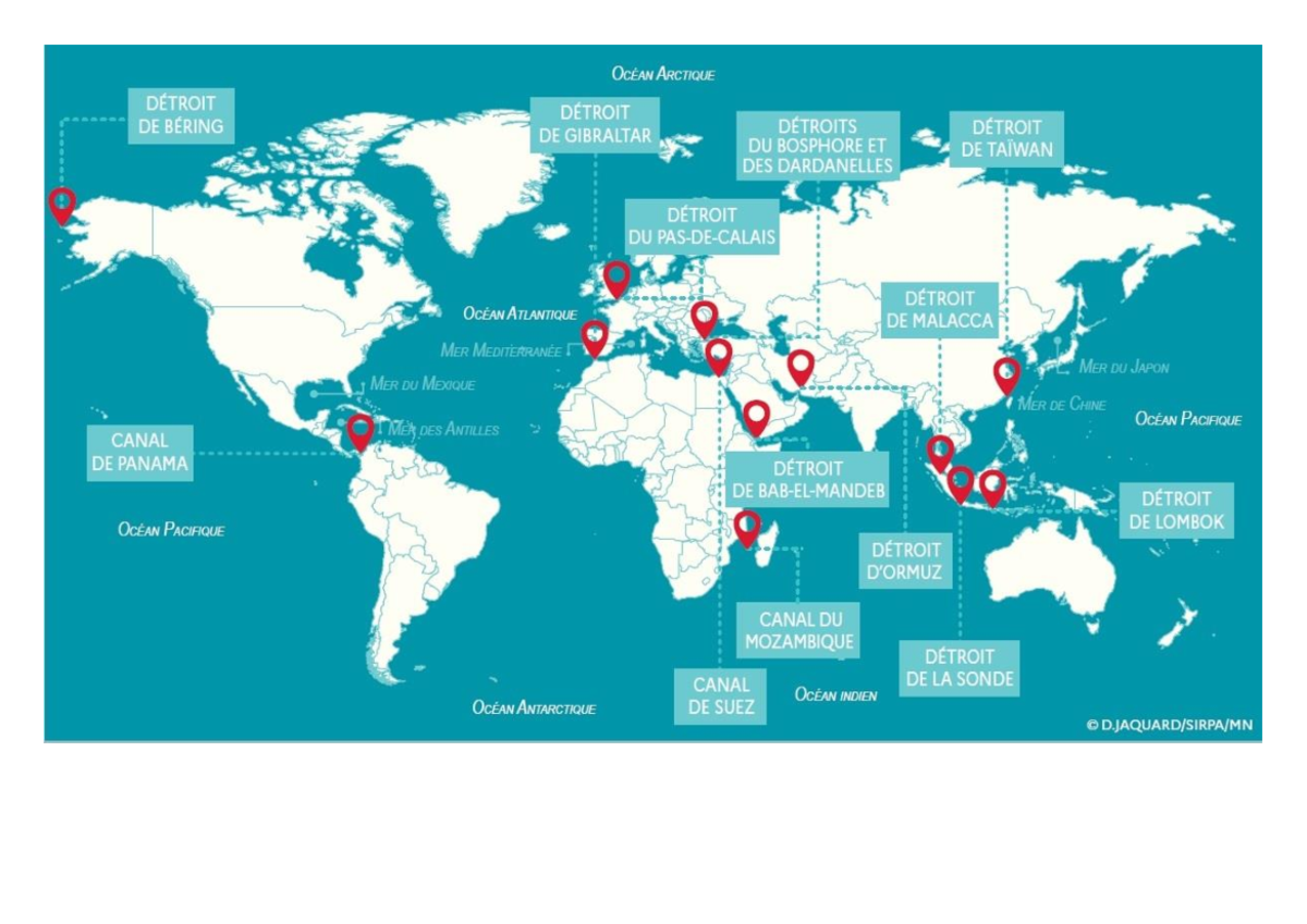 Carte des Détroits et Canaux du Monde - Studocu