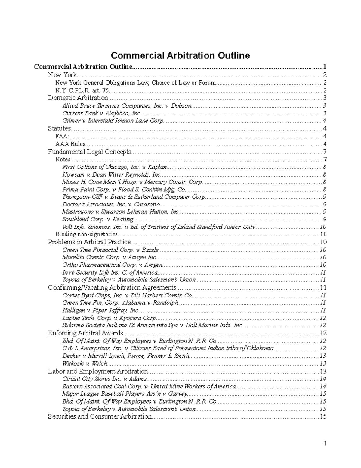 Commercial Arbitration Overview: Key Concepts & Cases for Exam Prep ...