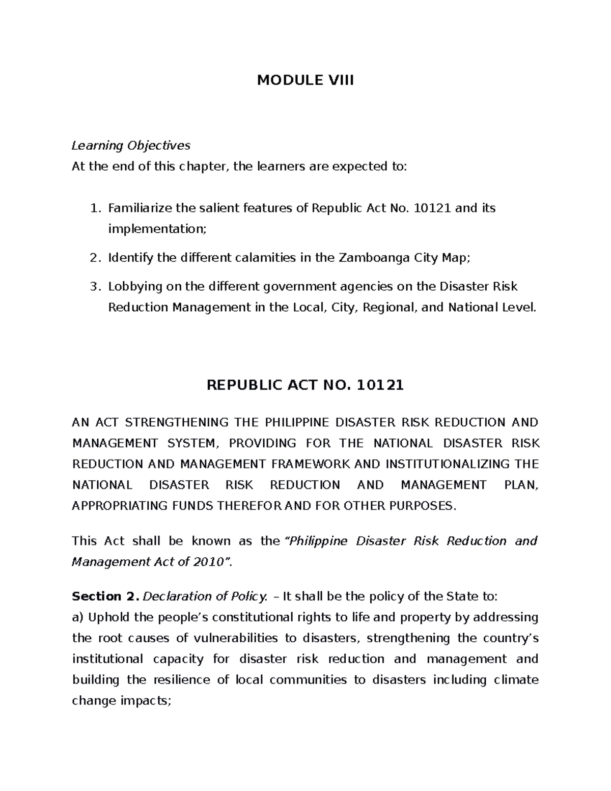 NSTP- Module Lesson-2 - LESSON 2 THE BASIC VALUES OF THE FILIPINOS ...