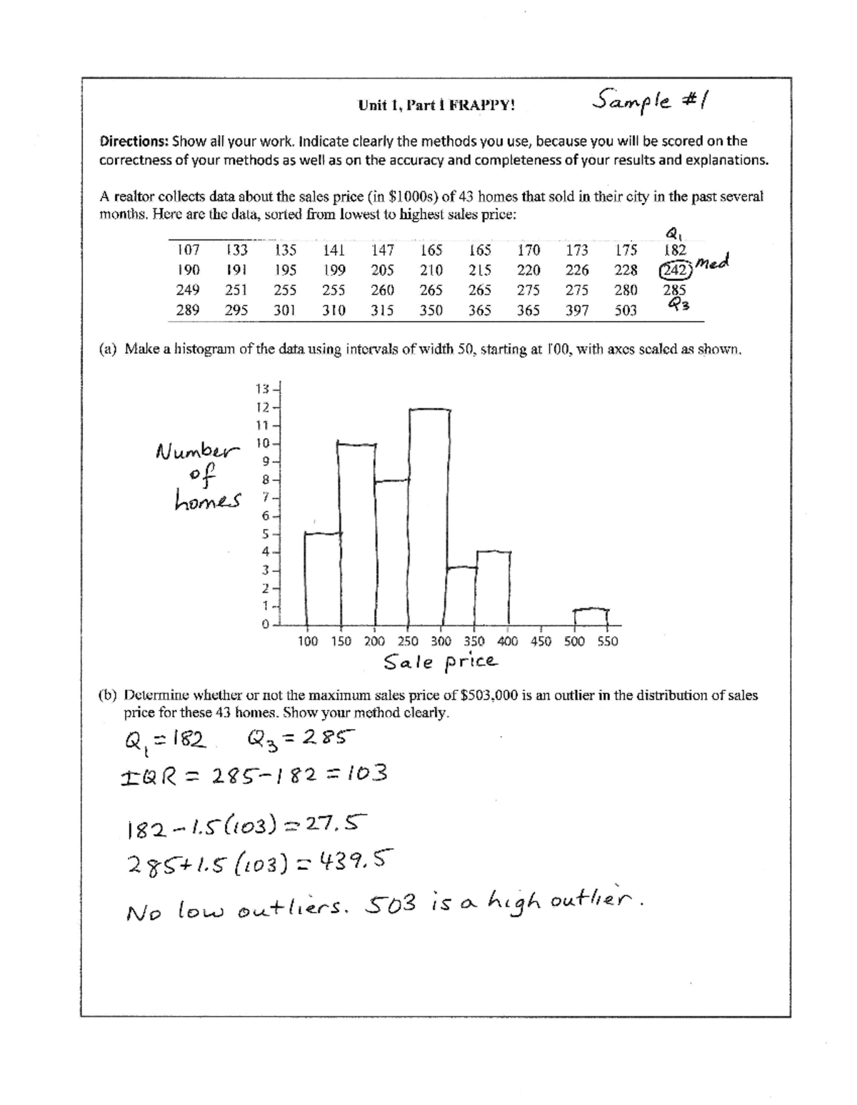 TPS7e Unit 1 Part I FRAPPY! Sample Analysis and Comparisons - Studocu