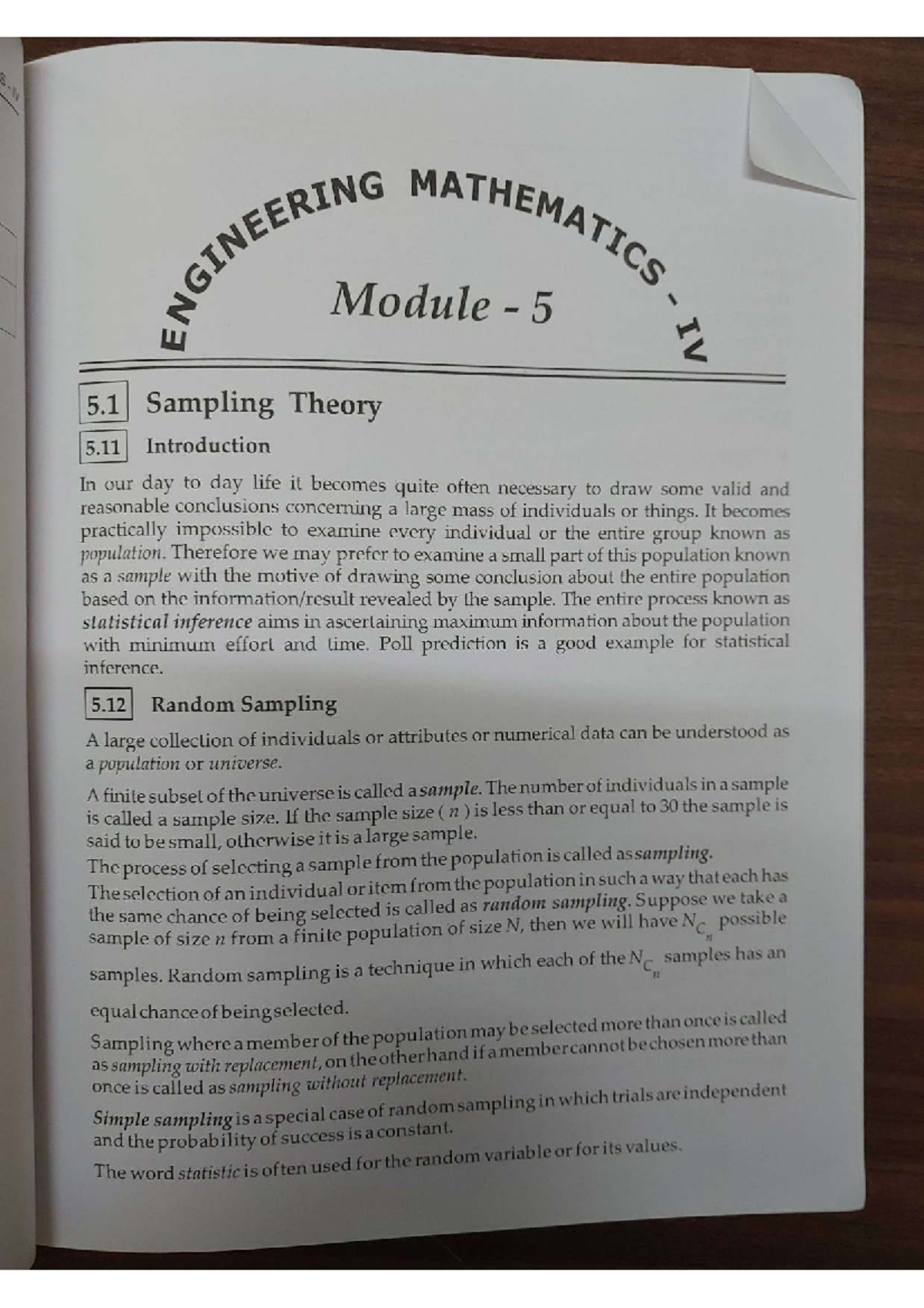 Sampling Theory - Engineering Mathematics IV - Studocu