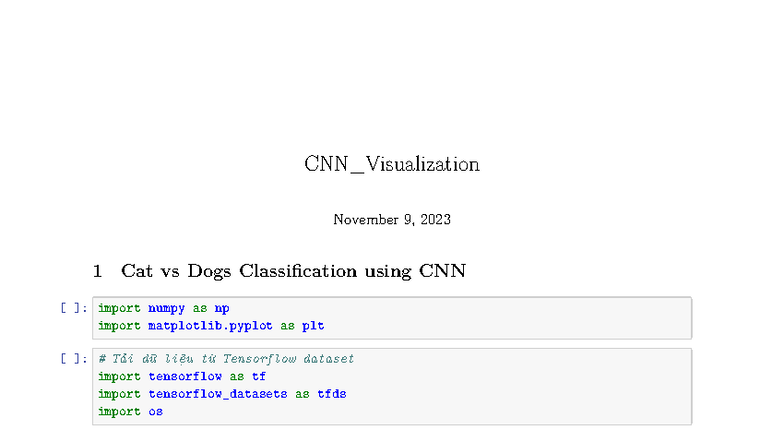CNN Visualization: Cat vs Dogs Classification Using CNN Techniques - Studocu