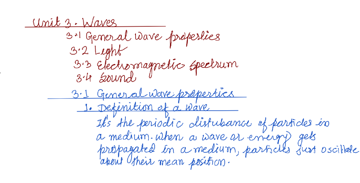 Properties of Waves: Light & Sound Notes - Studocu