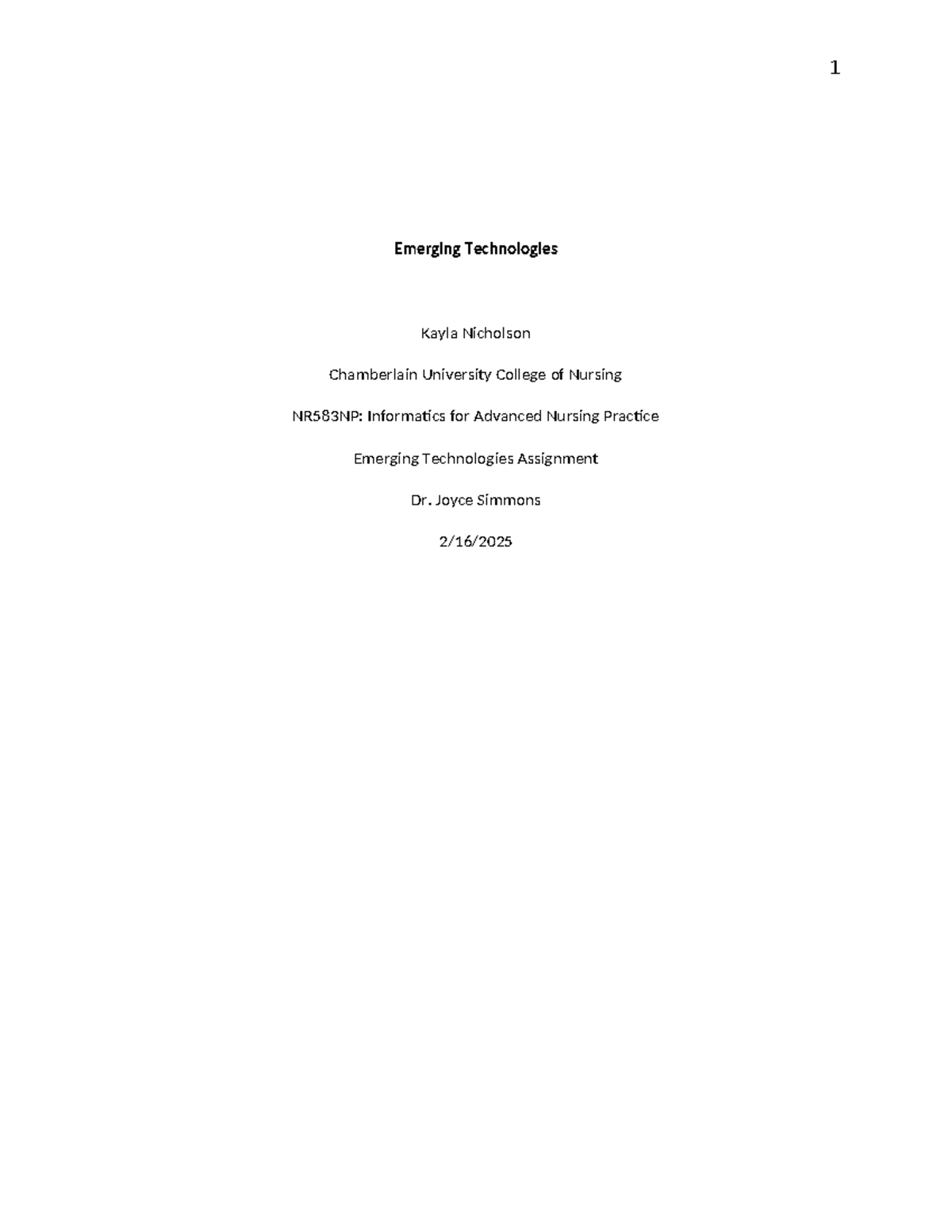 NR583NP Week 6 Final Exam: Telemedicine in Rural Healthcare - Studocu