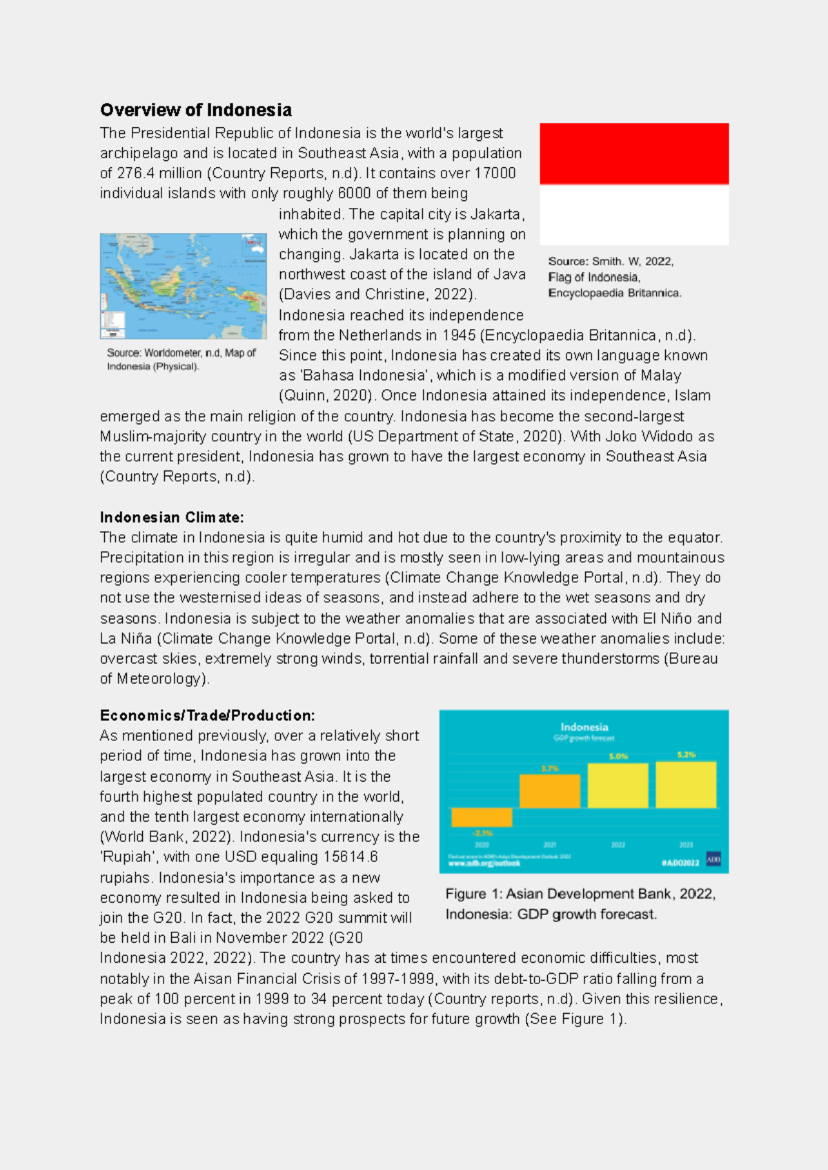 Indonesian Geography Assignment 2022: Overview of Economy & Environment ...