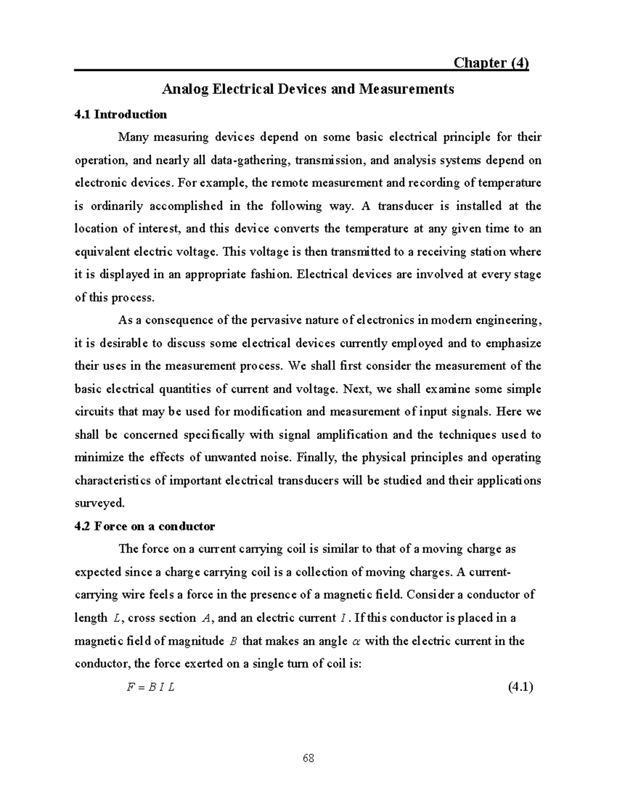 Chapter 4: Analog Electrical Devices & Measurements Overview - Studocu