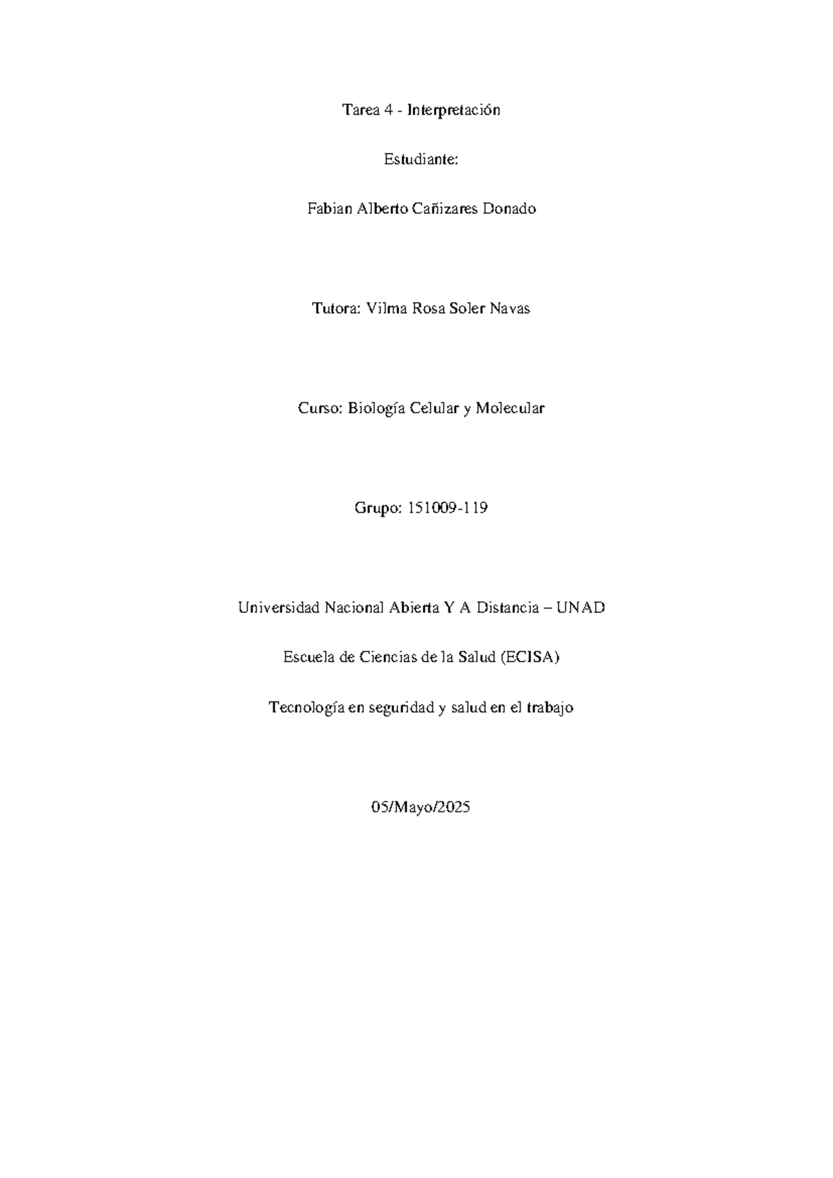 Tarea 4: Distrofia Muscular - Biología Celular y Molecular 151009-119 ...