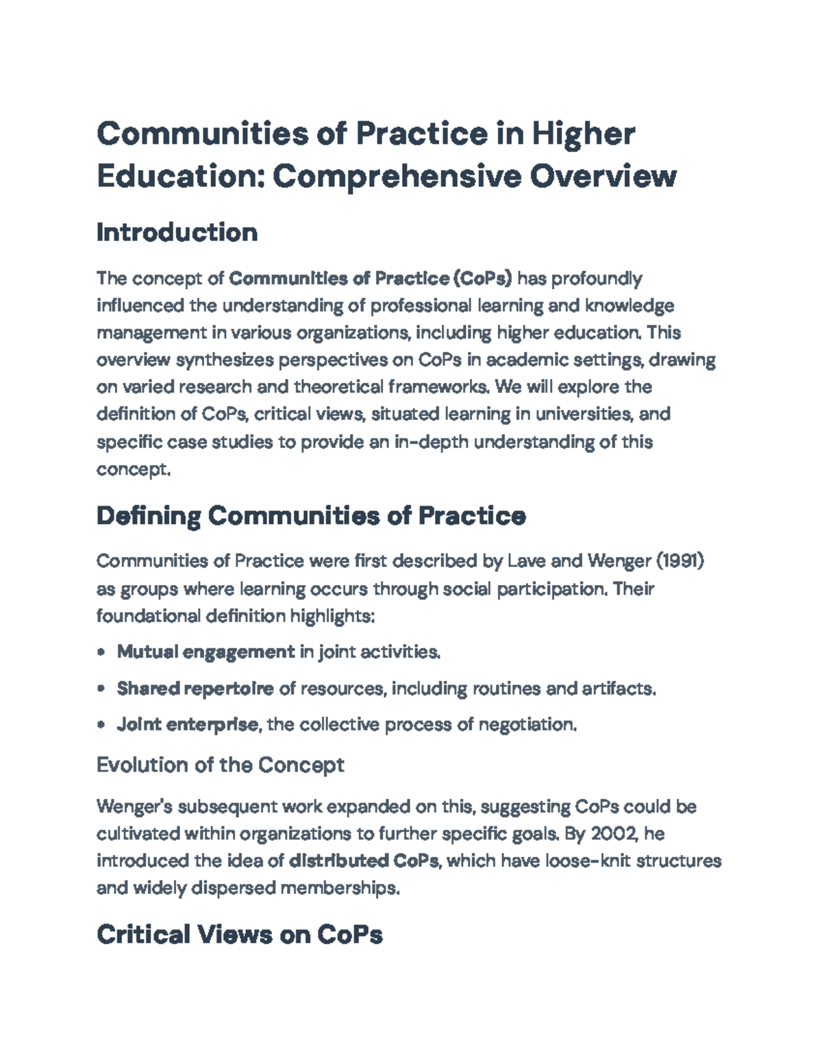 Communities of Practice in Higher Education: An In-Depth Overview ...