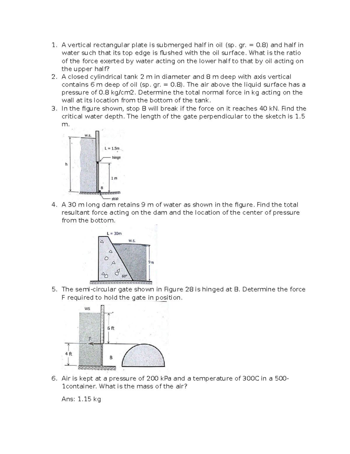 Hydraulics Quiz - Fluid Mechanics Questions & Solutions (ME 101) - Studocu