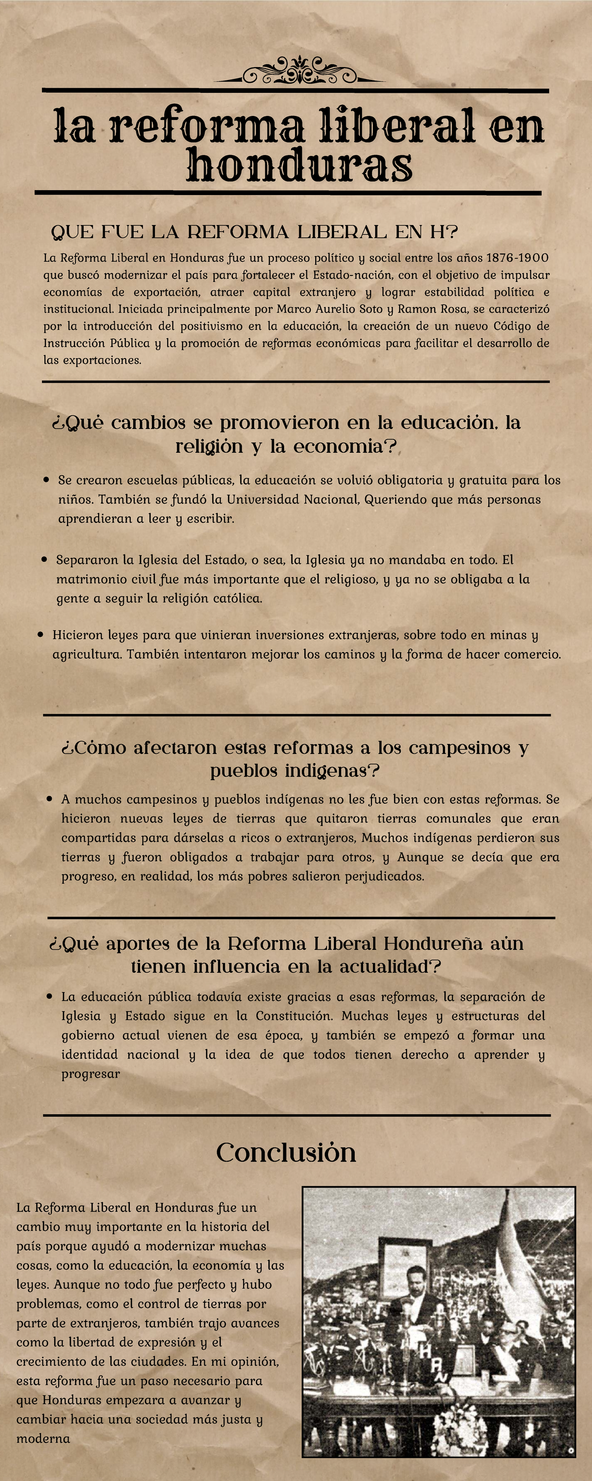Reforma Liberal en Honduras: Impacto y Legado Histórico - Studocu
