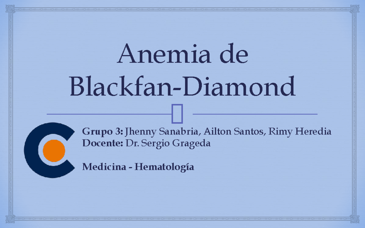Hematología - Anemia de Blackfan-Diamond (DBA) - ฀ Anemia de Blackfan ...
