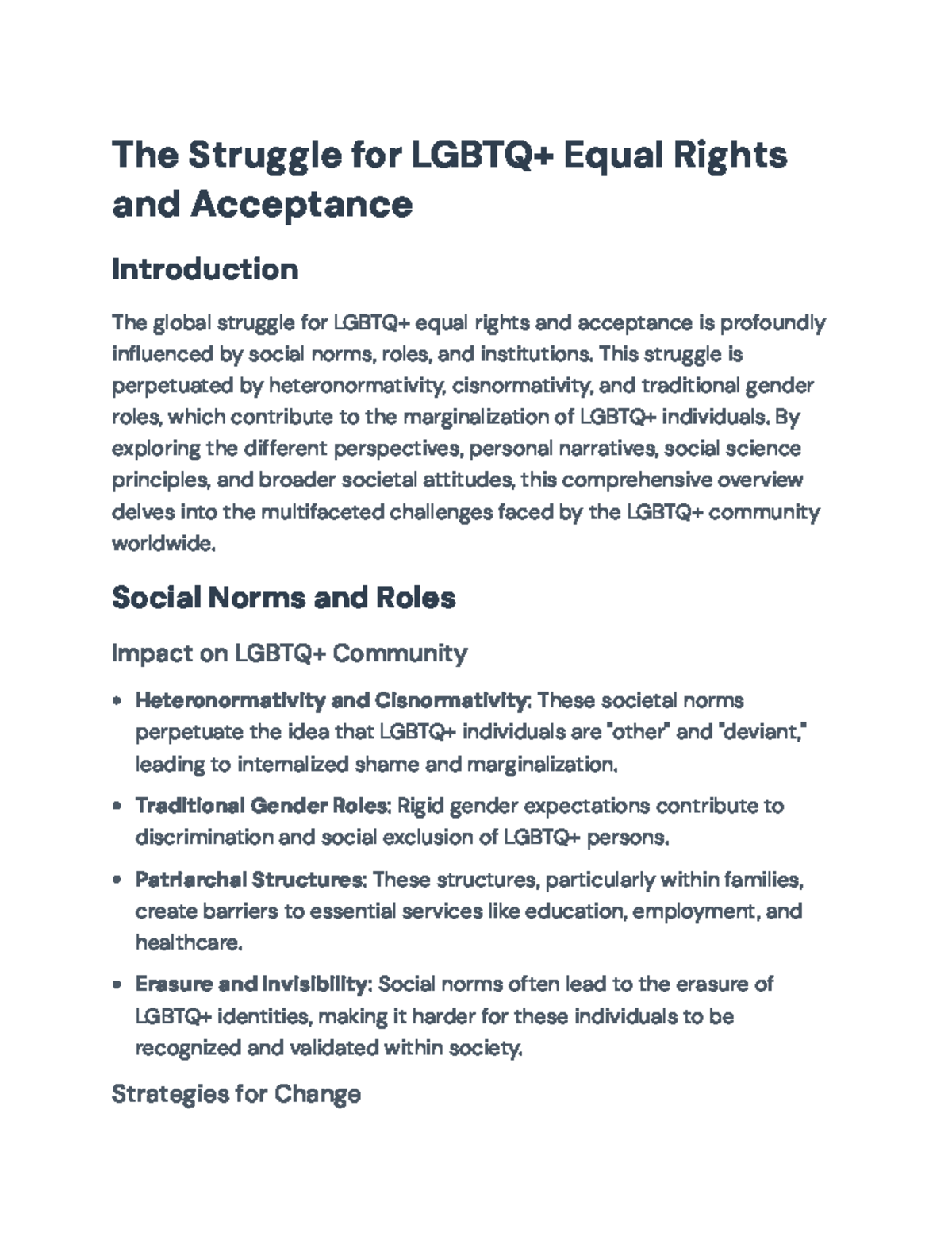 The Struggle for LGBTQ+ Equal Rights and Acceptance: A Global Overview ...