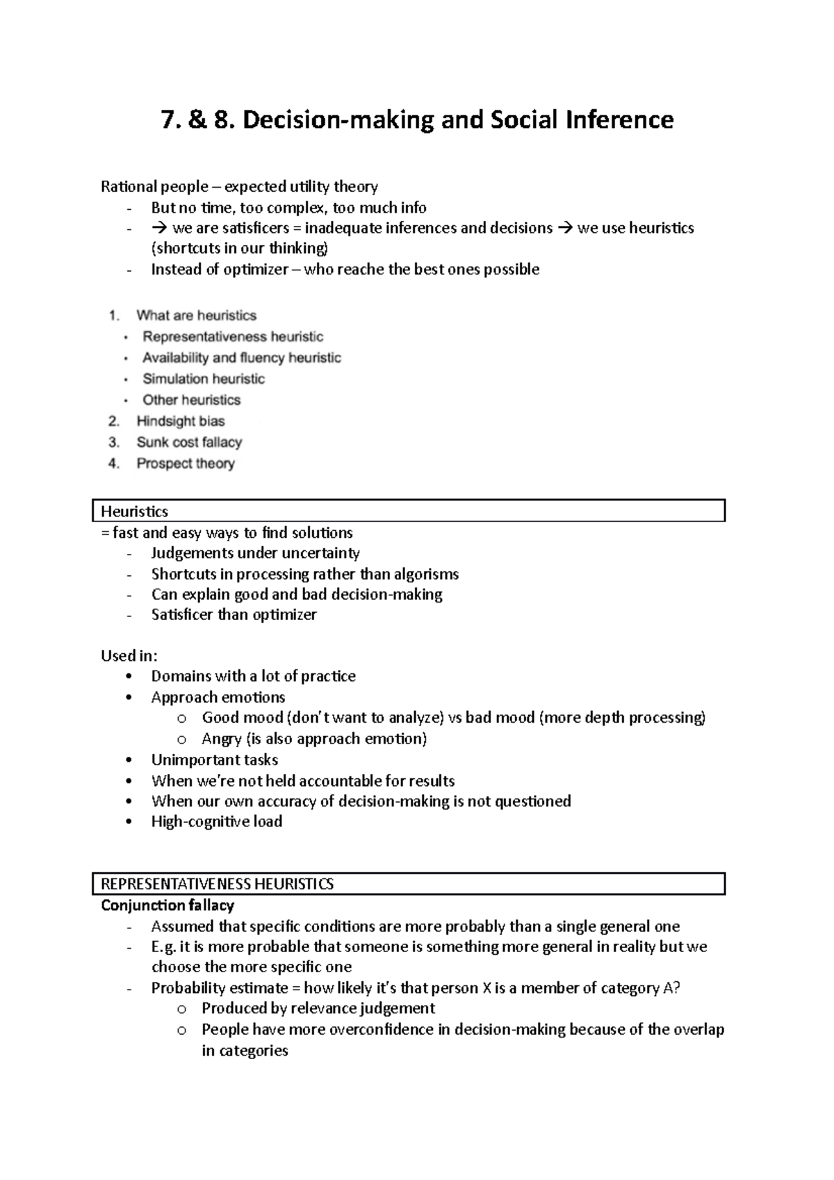 Social Inference & Decision-Making Heuristics: Insights & Theories ...