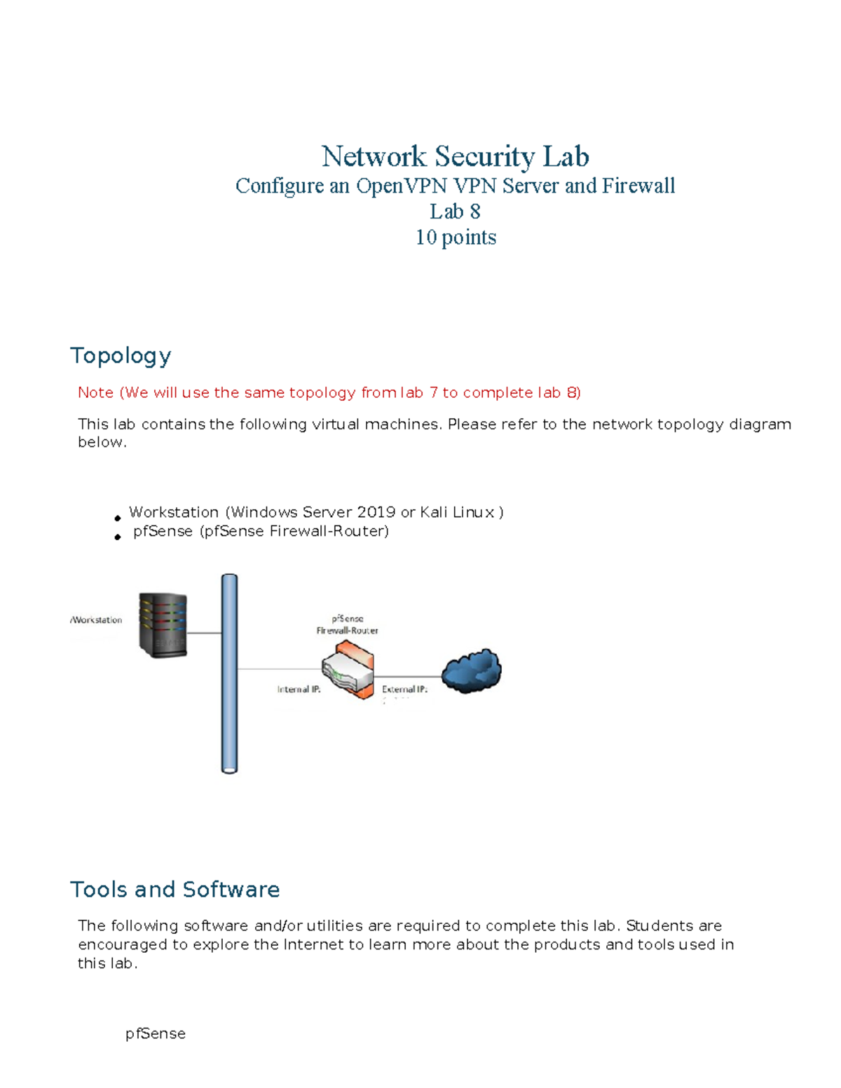 Lab 8: Configuring OpenVPN Server & Firewall Setup (NetSec) - Studocu