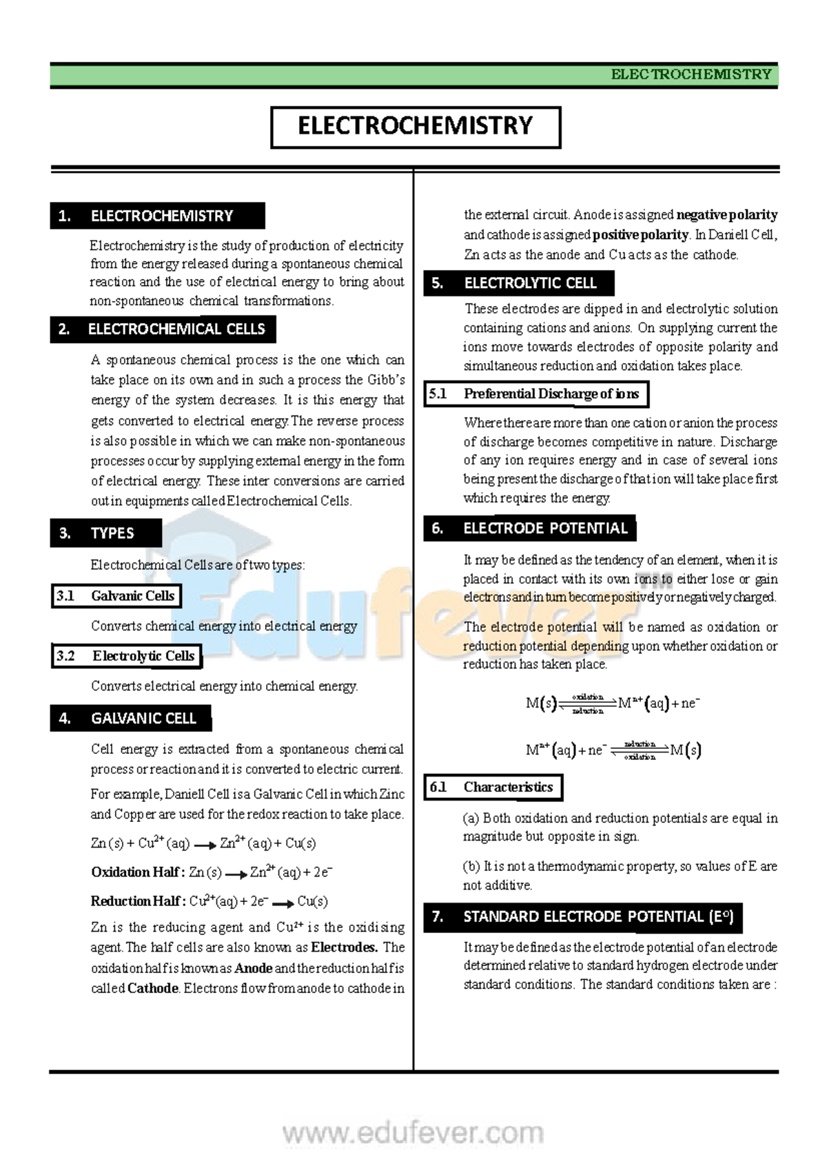 Chapter 3 - Electrochemistry (CHEM 2303) Study Notes - Studocu