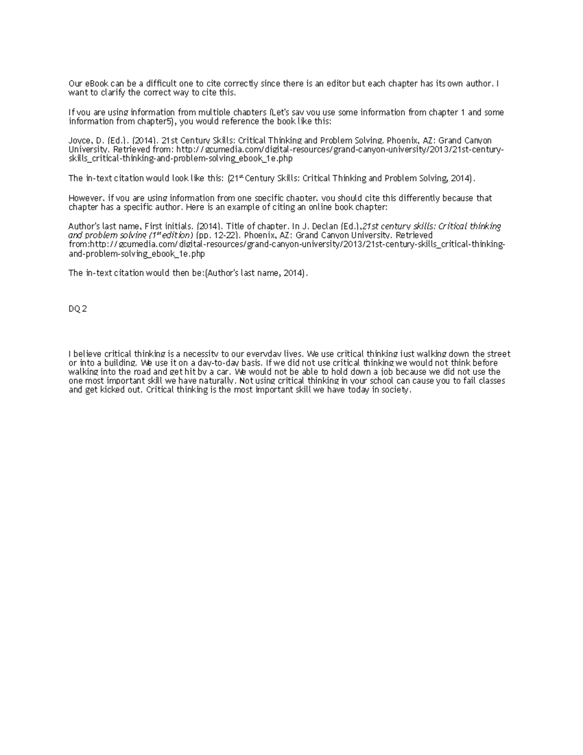 Discussion Questions - Our eBook can be a difficult one to cite ...