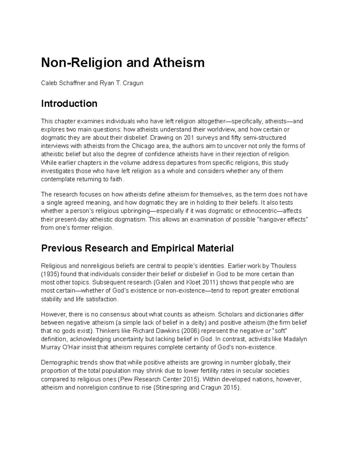 Atheism: Understanding Worldviews and Dogmatism - JBJ,M - Studocu