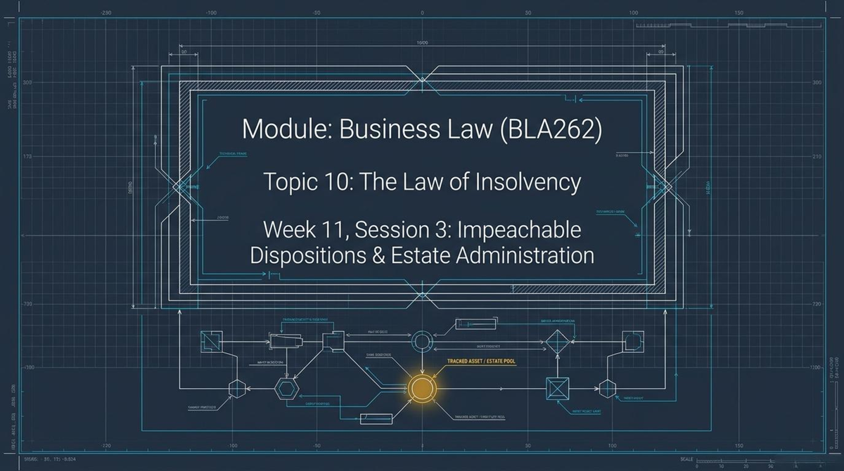BLA262 Lecture Notes: Law of Insolvency - Topic 10 - Studocu