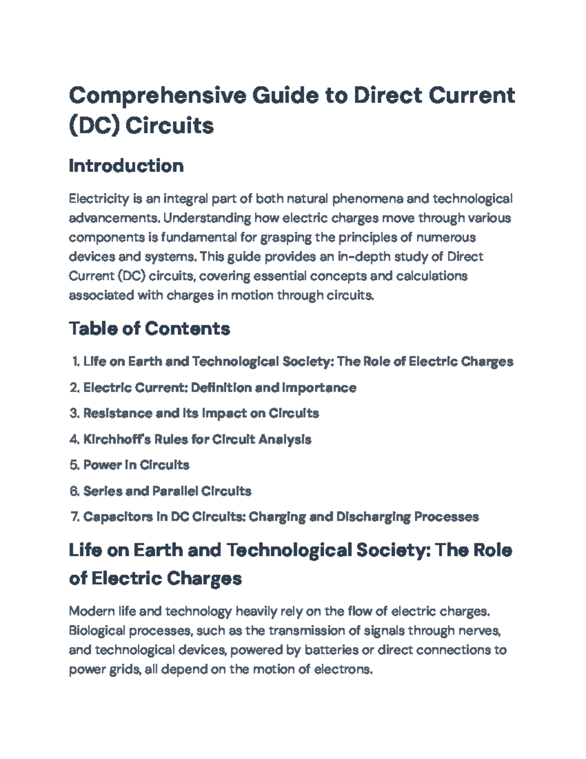 Comprehensive Guide to DC Circuits: Concepts & Calculations for ...