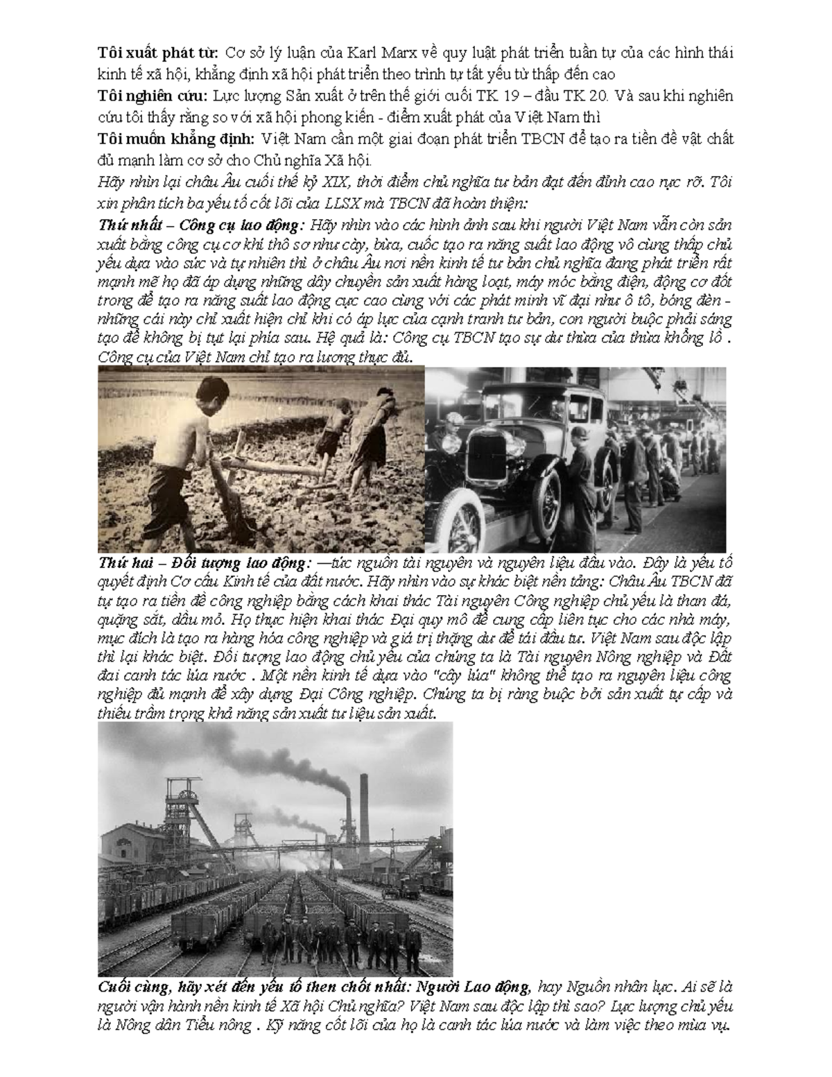 Cơ sở lý luận của Karl Marx và LLSX ở Việt Nam cuối TK 19 - đầu TK 20 ...