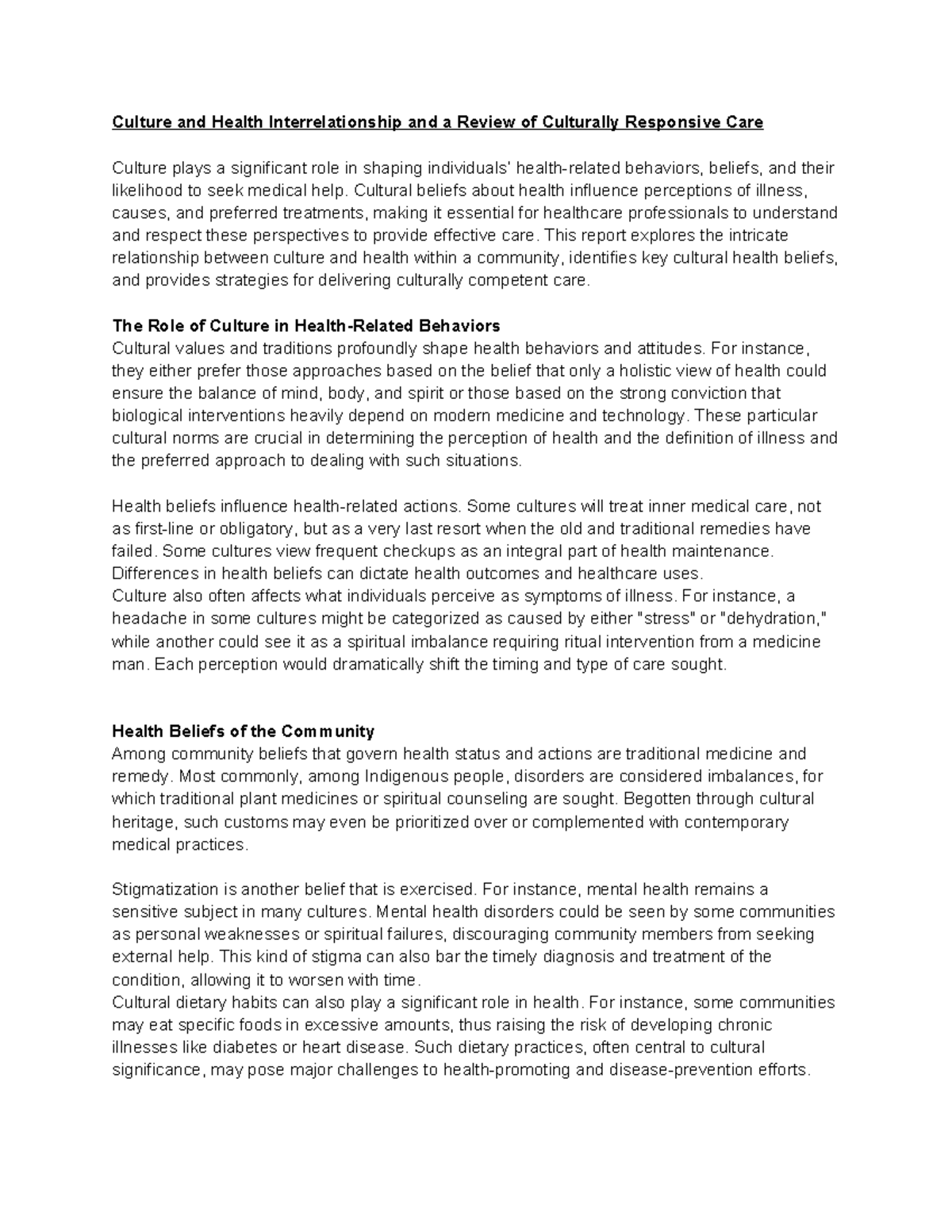 Cultural Dimensions in Health: Strategies for Culturally Responsive ...