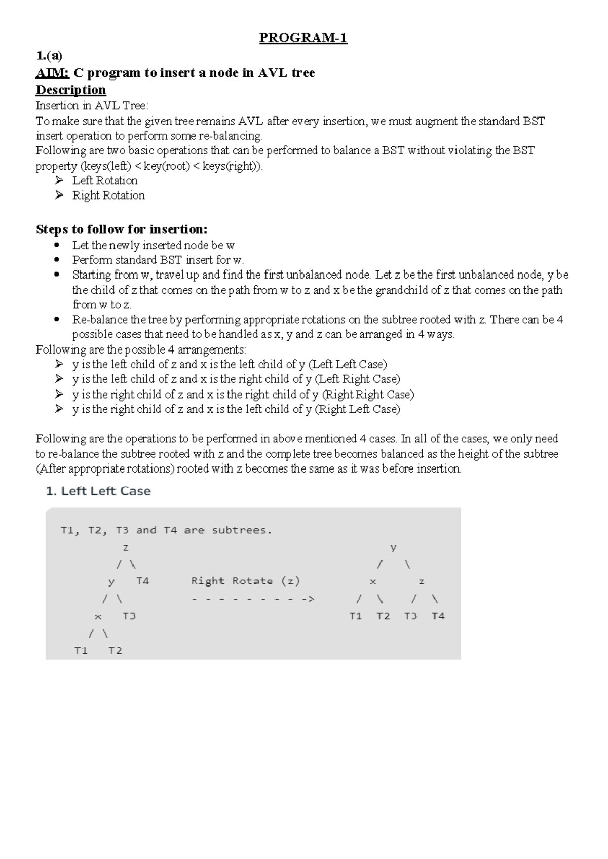 R23 ADSA LAB: AVL & B-Tree C Program Implementations - Studocu