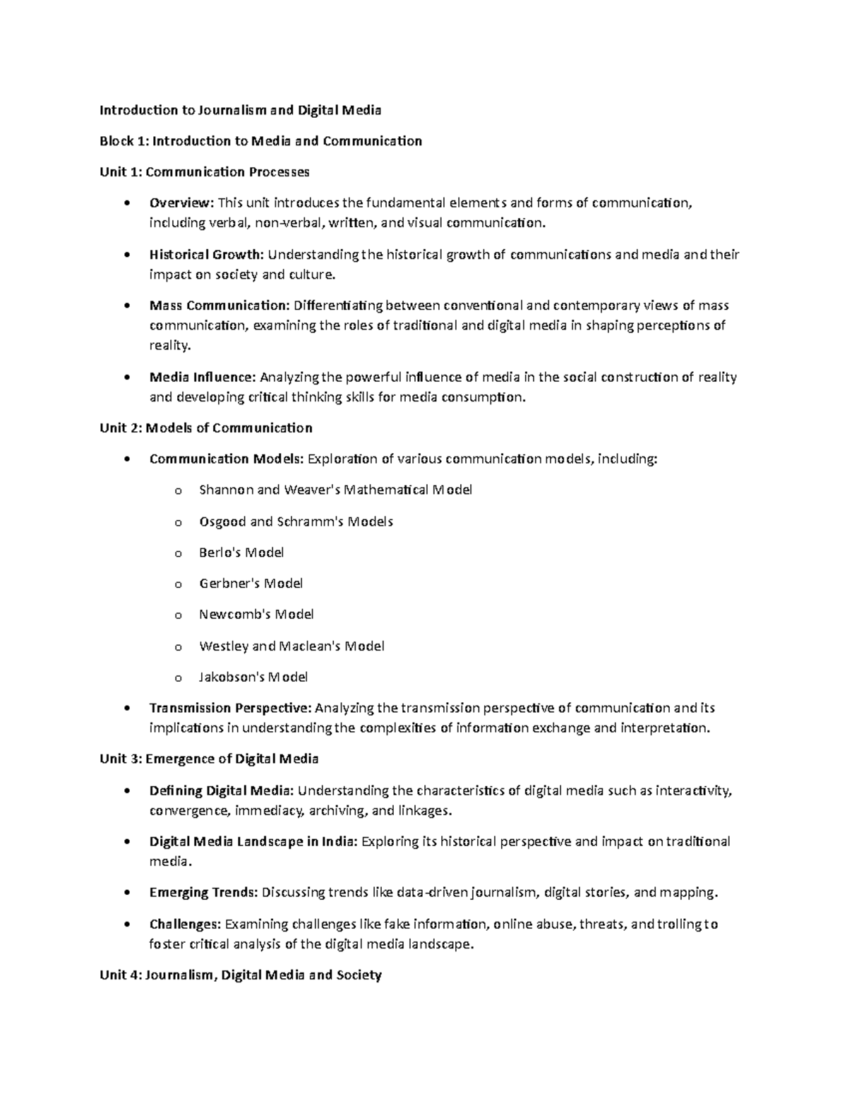 Introduction to Journalism and Digital Media 001: Key Concepts & Trends ...