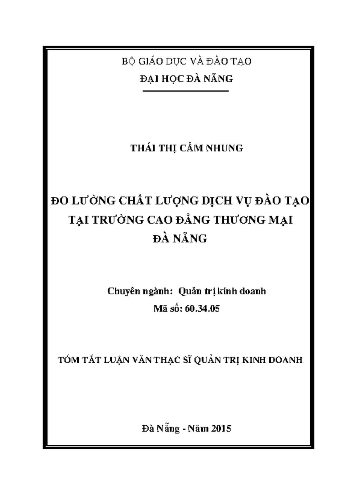 Thai Thi Cam Nhung - Hoa - B GIÁO D C VÀ ÀO T O I H C À N NG THÁI TH C ...