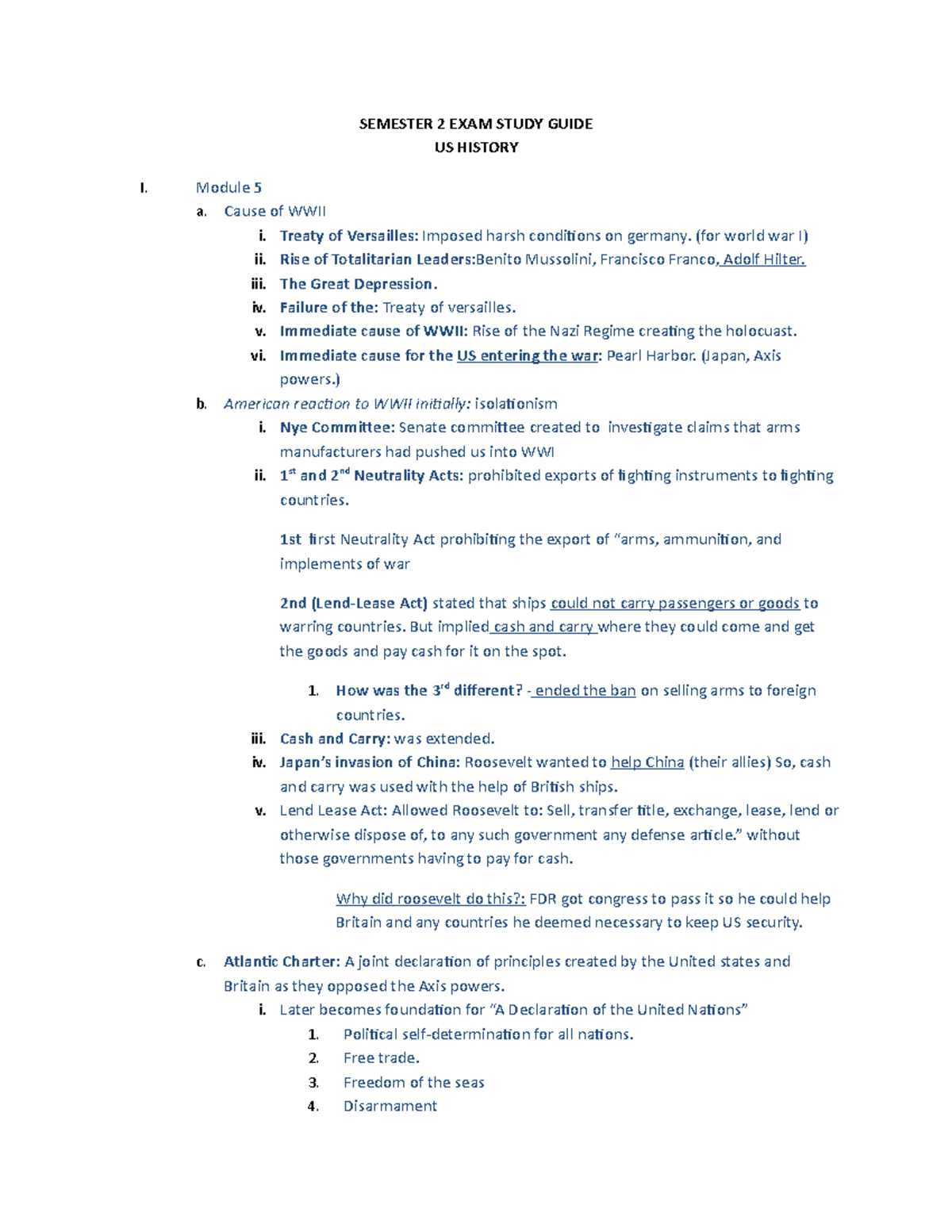 US History 2nd Semester Final Exam Study Guide: Key Topics & Events ...