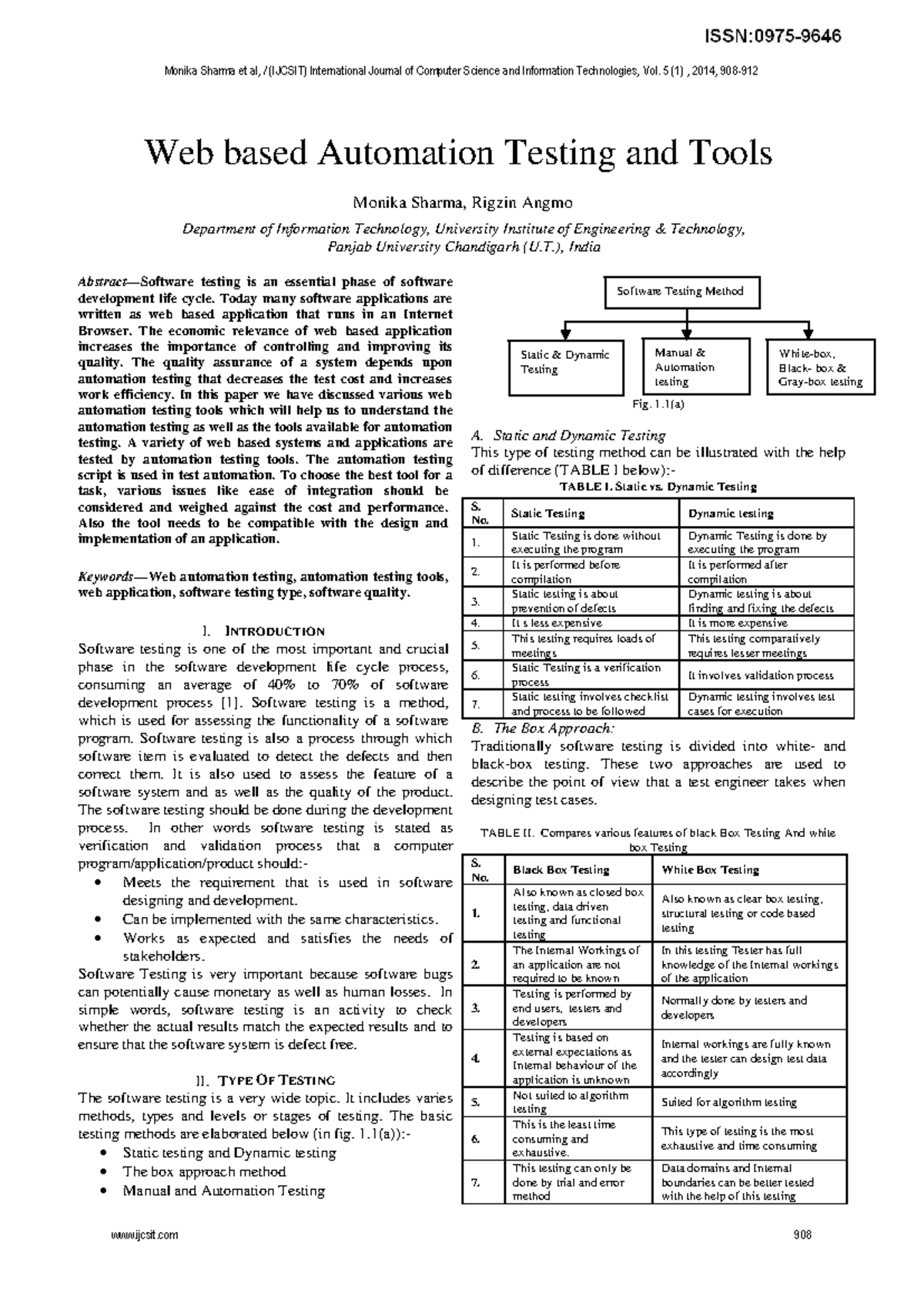 Web Based Automation Testing Tools: A Comprehensive Study - Studocu