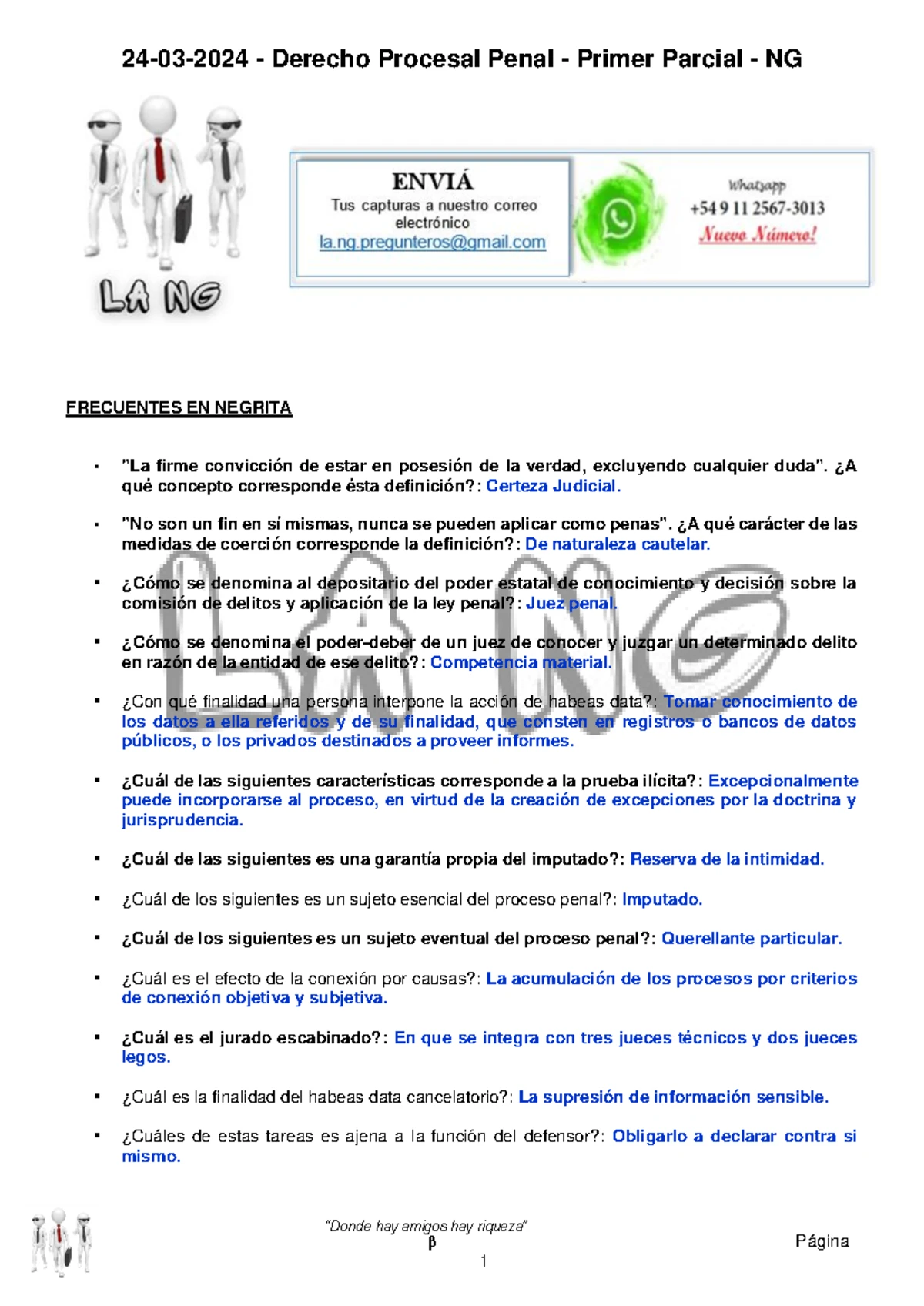 Parcial 2 - Derecho Procesal Penal: Análisis y Preguntas Clave - Studocu