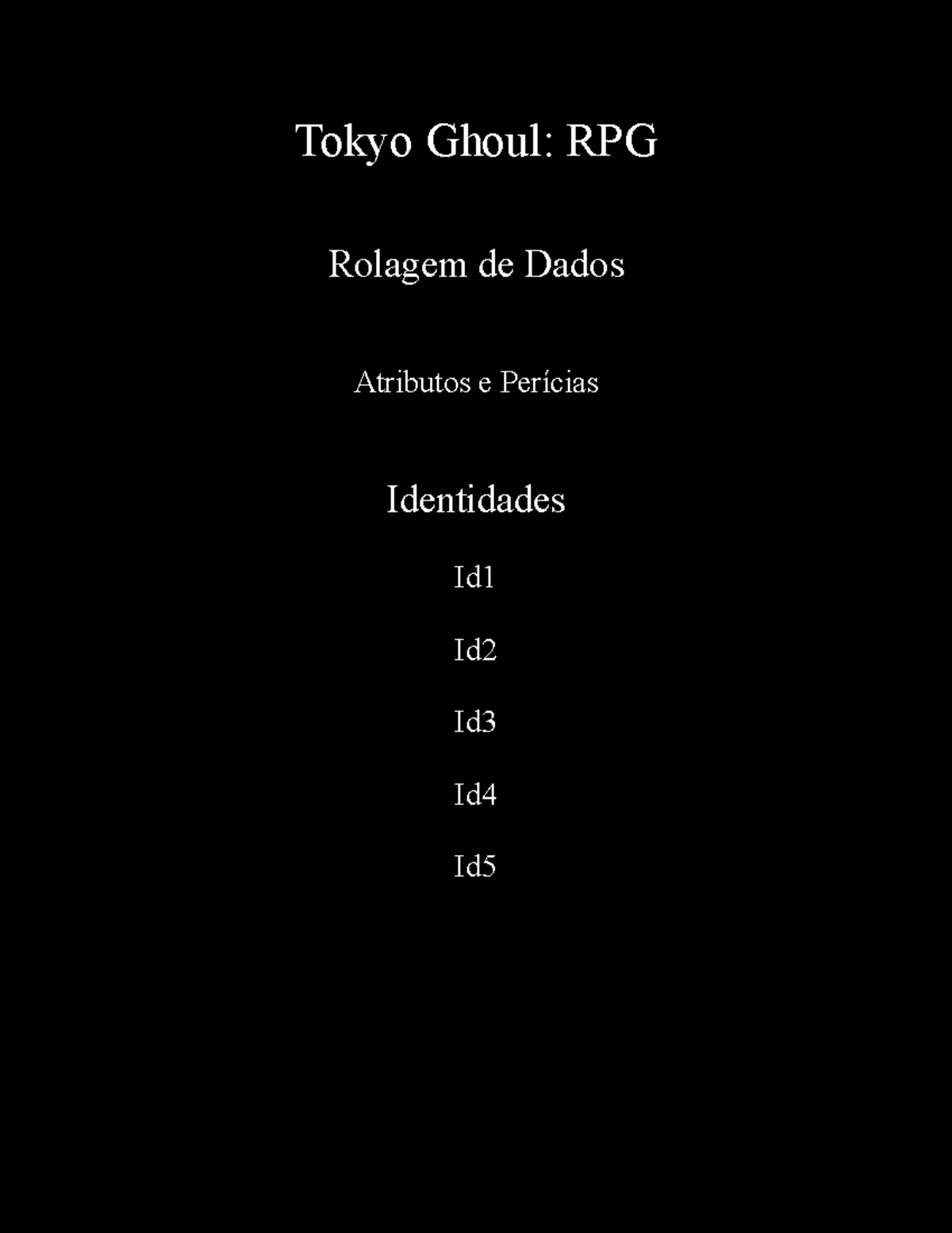 Tokyo Ghoul RPG - adad - Historia del arte - Tokyo Ghoul: RPG Rolagem ...