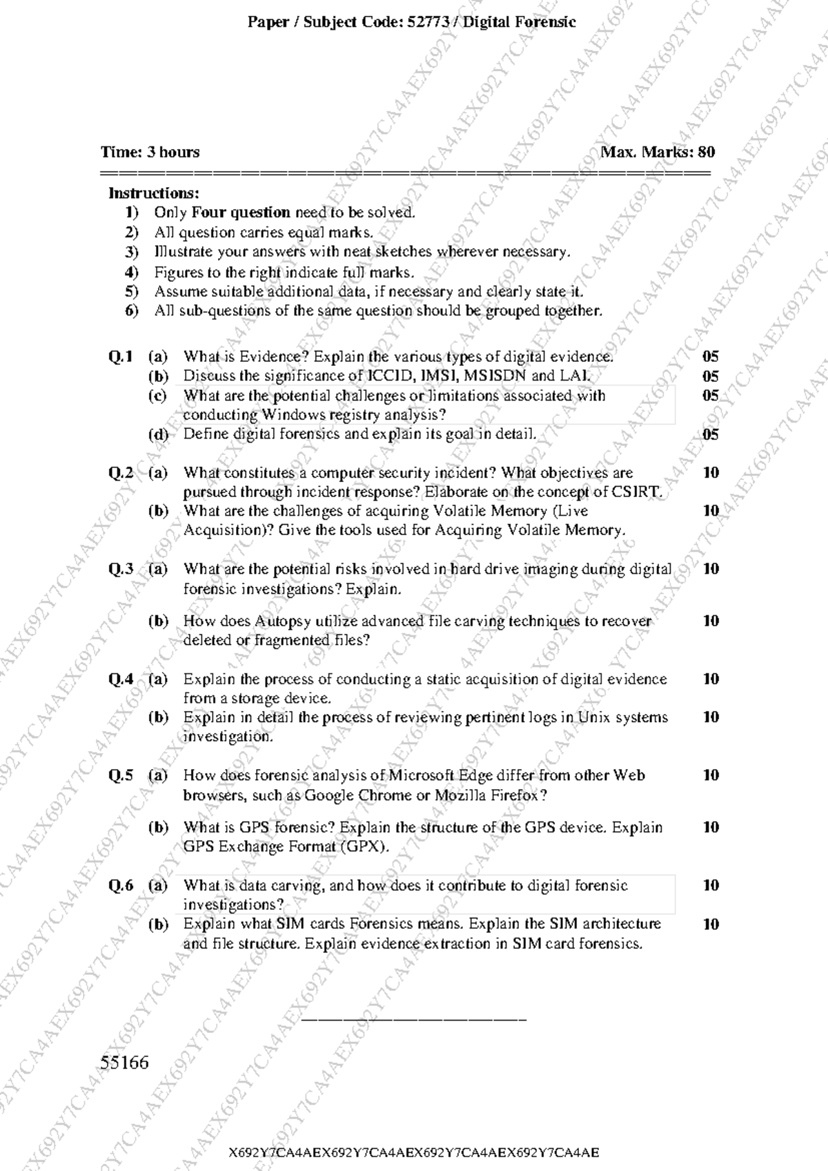 Digital Forensic Exam Paper - A4 AE 52773 - May 2024 - Studocu