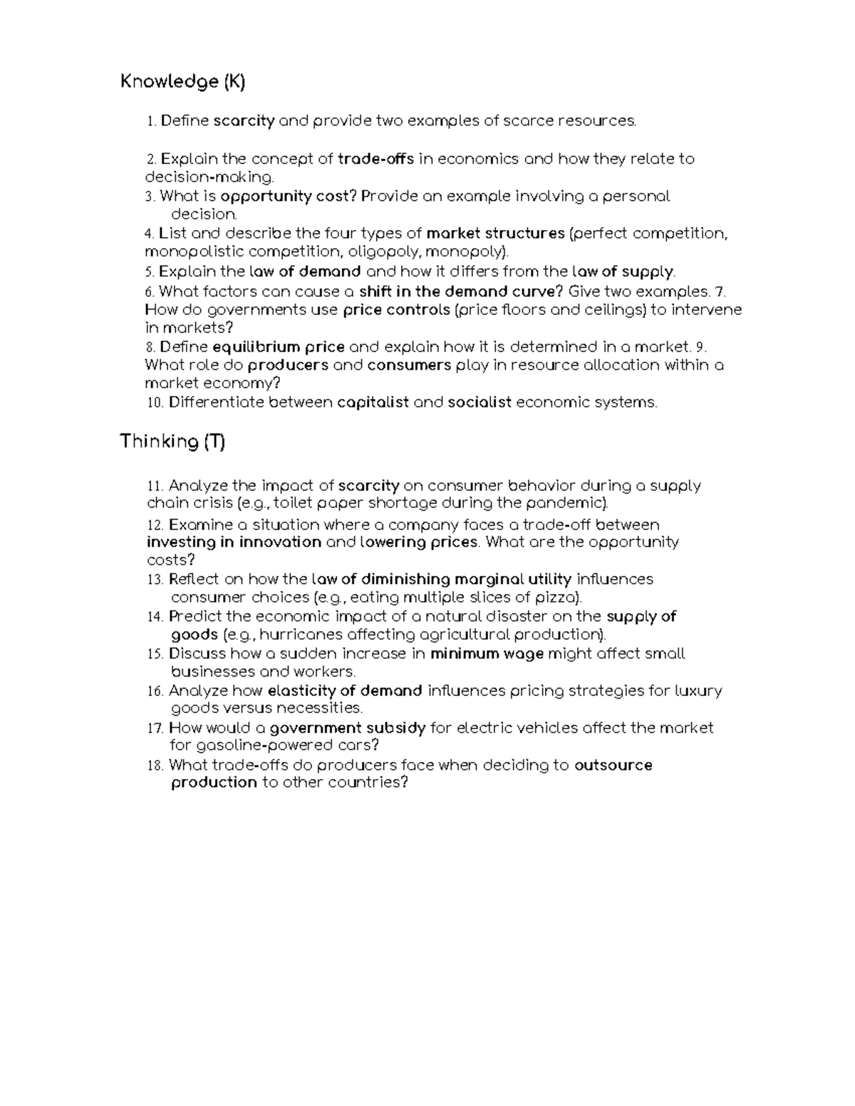 CIA4U - Unit 2 Economics Review: Scarcity, Market Structures & More ...