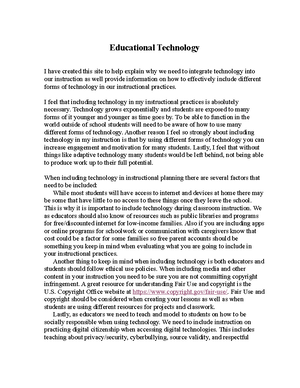 DO92 Task 2 Using Technology in the Classroom - DO EDUCATIONAL ...