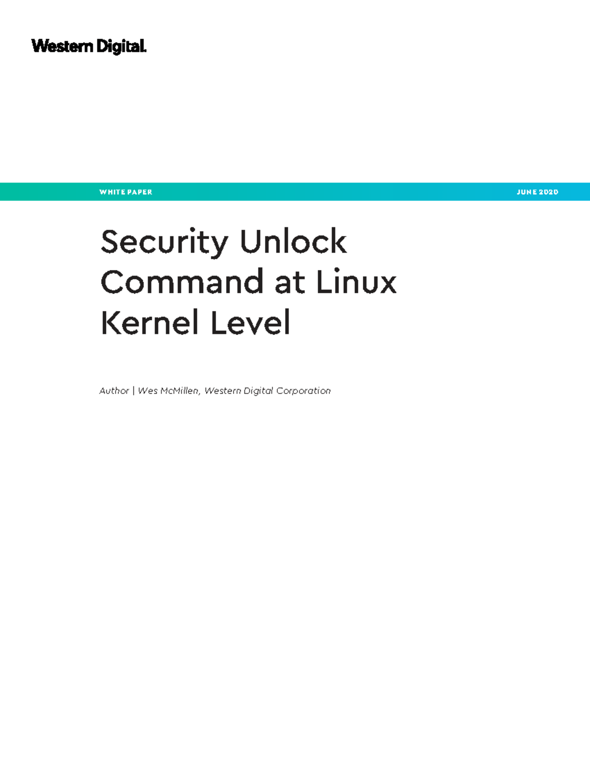 Security Unlock Command at Linux Kernel Level - White Paper (June 2020 ...